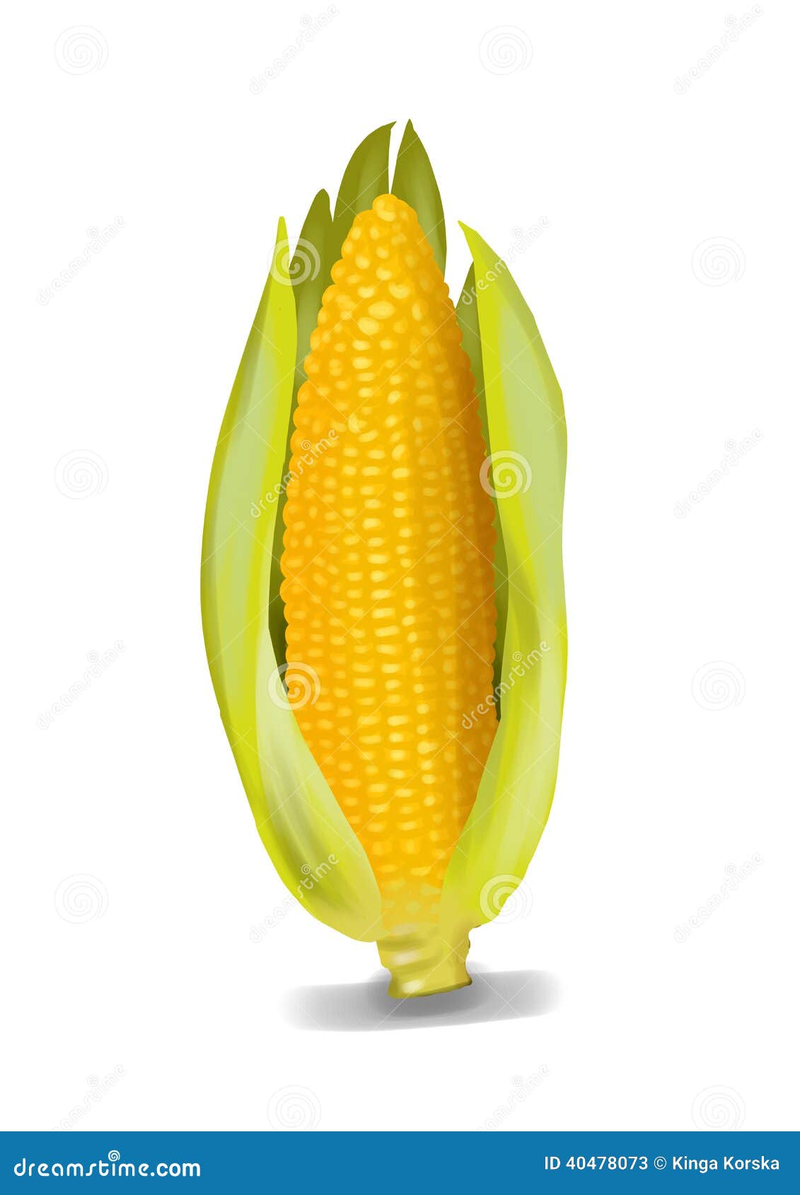 Corn Illustration On White Background. Yellow Corn Clipart. Corn Flat ...