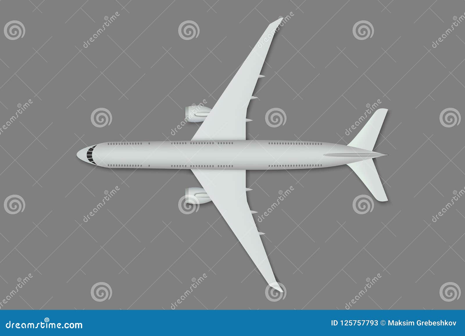 Top View Airplane Flying On 3d Illustrations | CartoonDealer.com #272619345