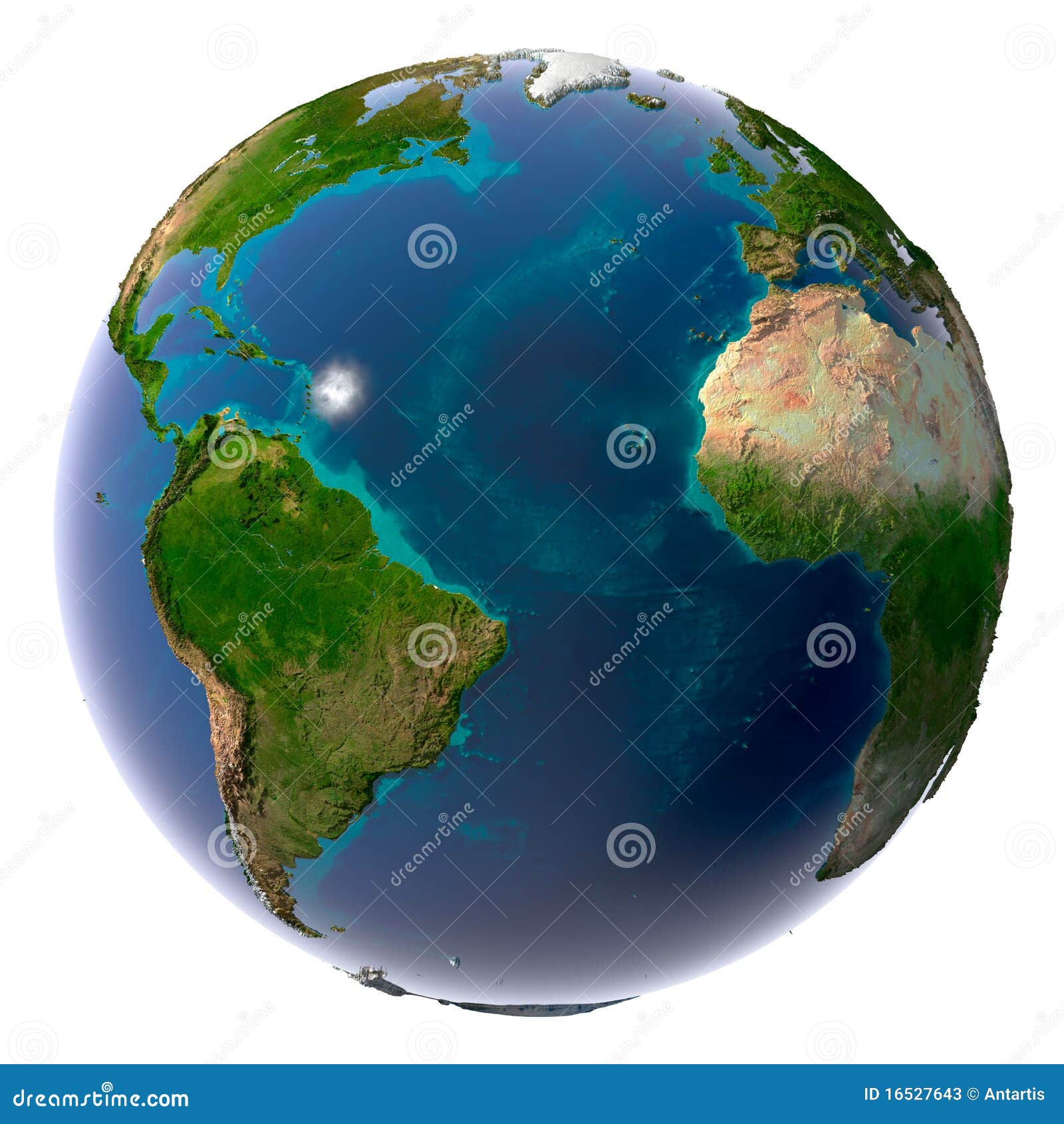 Realistic Planet Earth with Natural Stock Illustration - Illustration ...