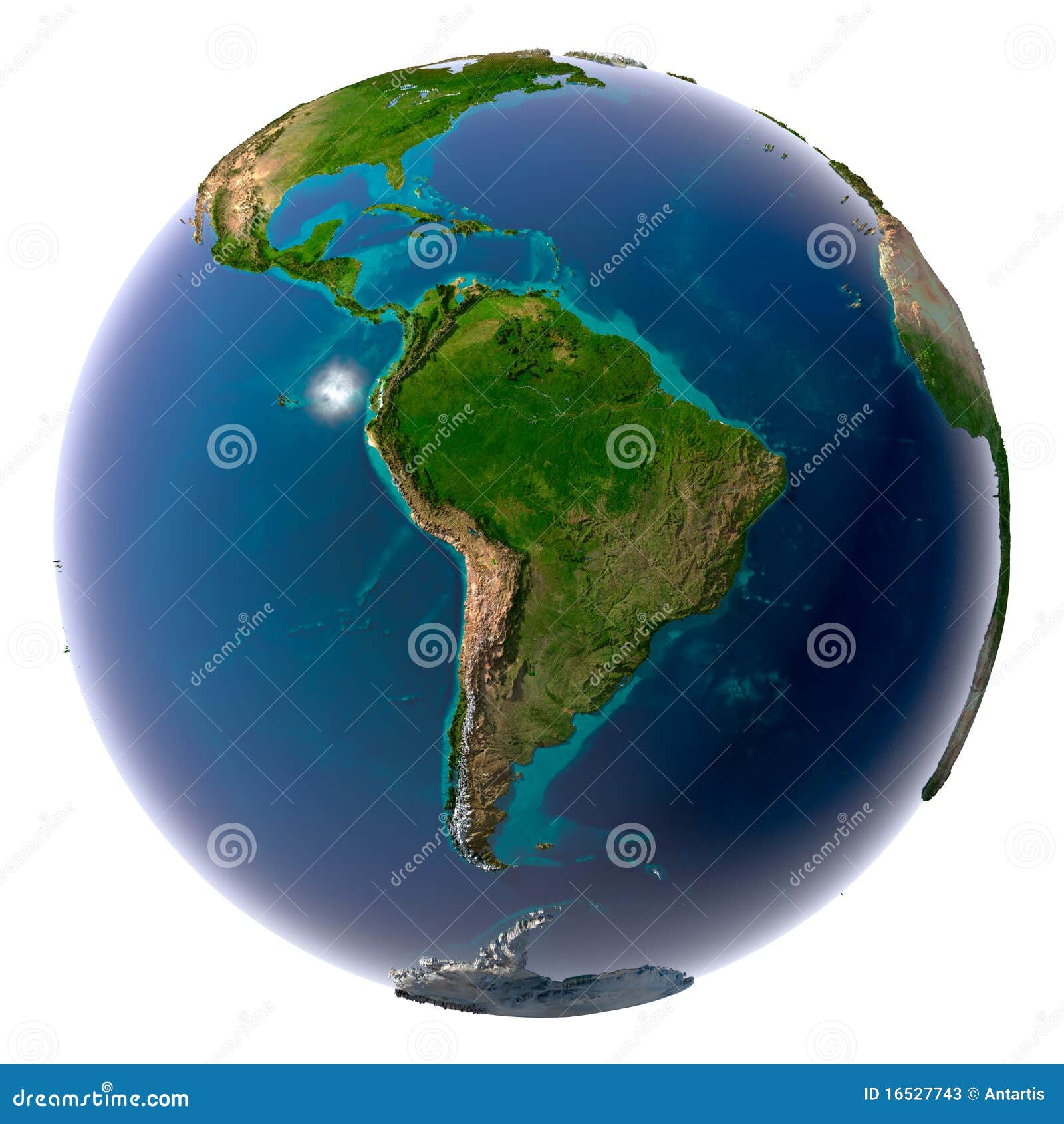 Realistic Planet Earth with Natural Stock Illustration - Illustration ...