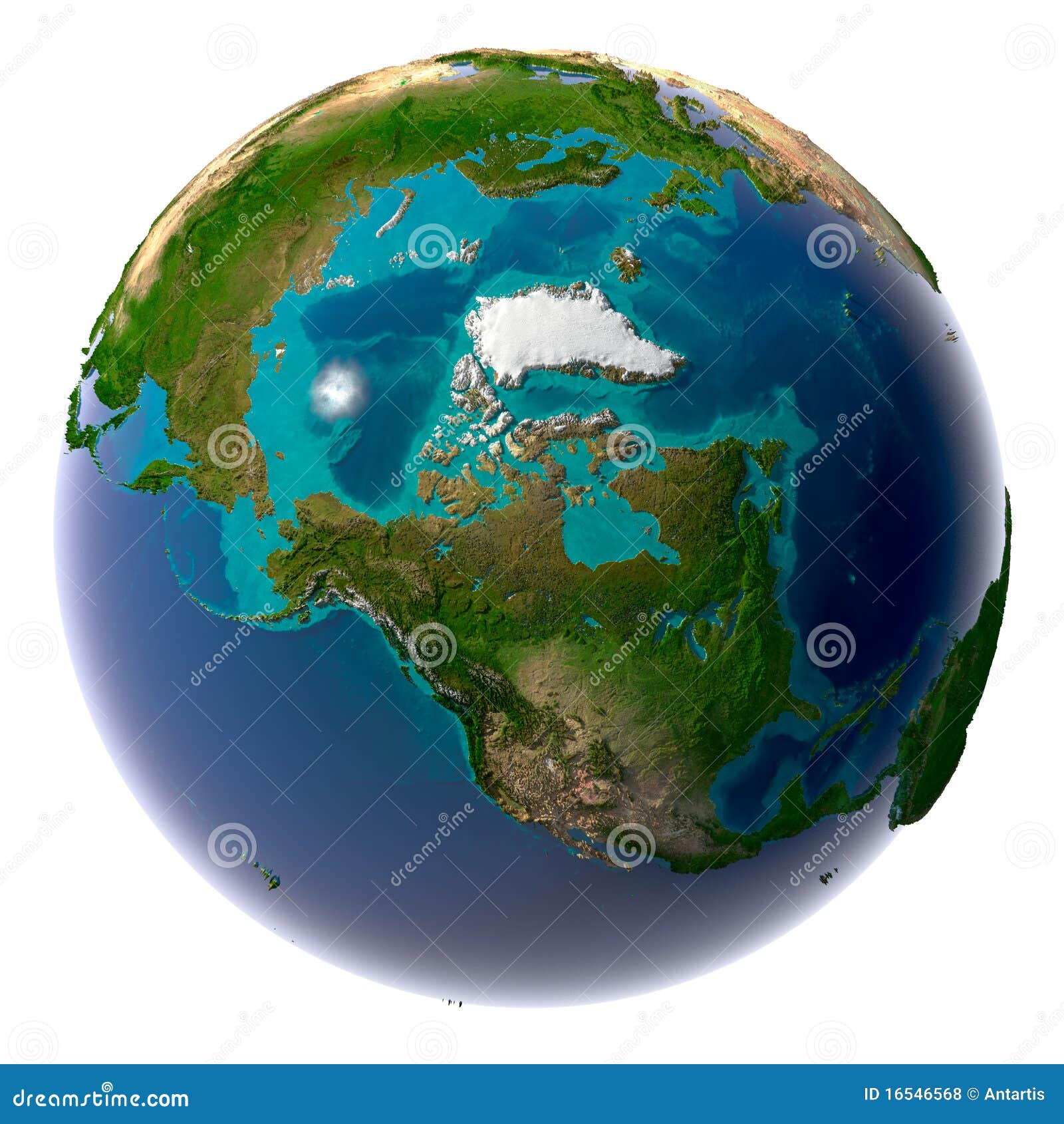 Realistic Planet Earth with Natural Stock Photo - Image of north ...