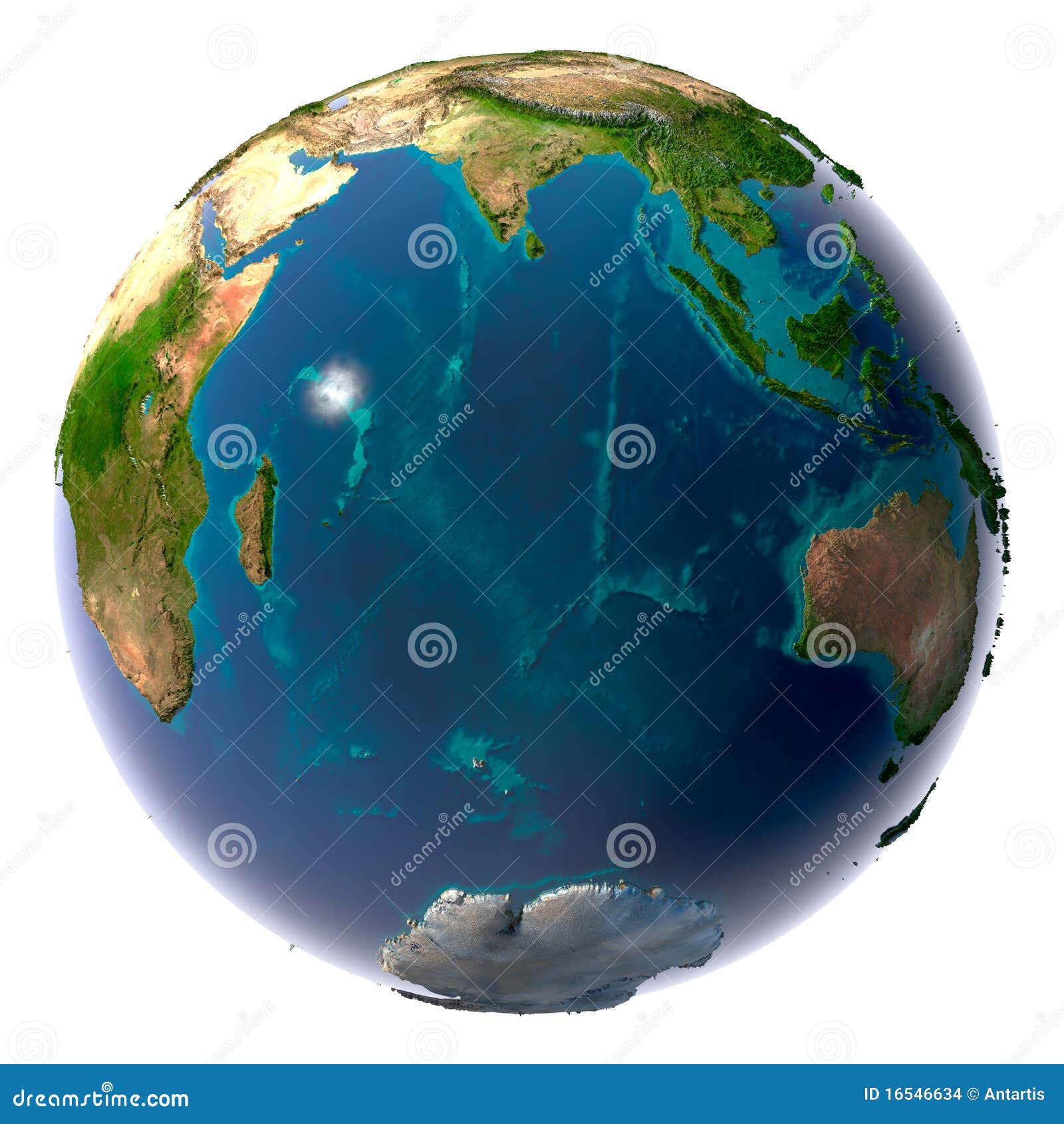 Realistic Planet Earth with Natural Stock Photo - Image of ocean ...