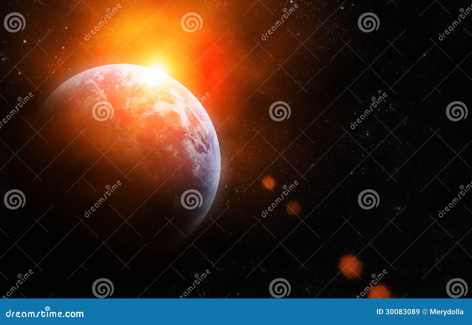 Realistic Planet Earth With Atmosphere Isolated On Black Background ...