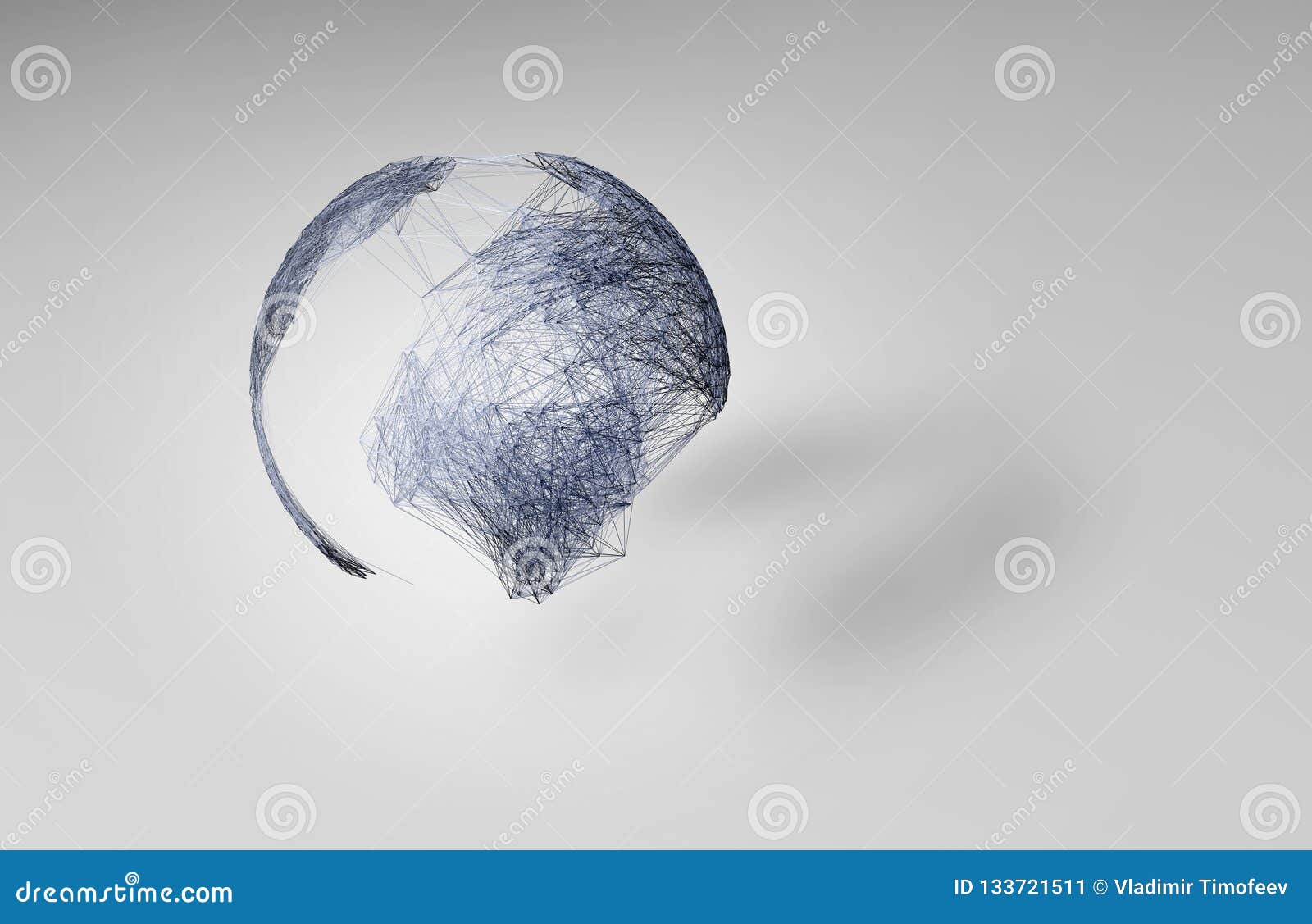 Realistic Planet Earth Wire Plexus Shape on Paper Background, with ...