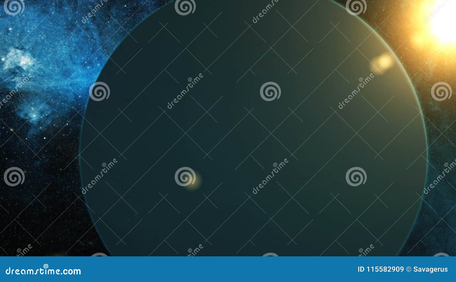 Realistic Planet Uranus from Space 3D Rendering Stock Illustration ...