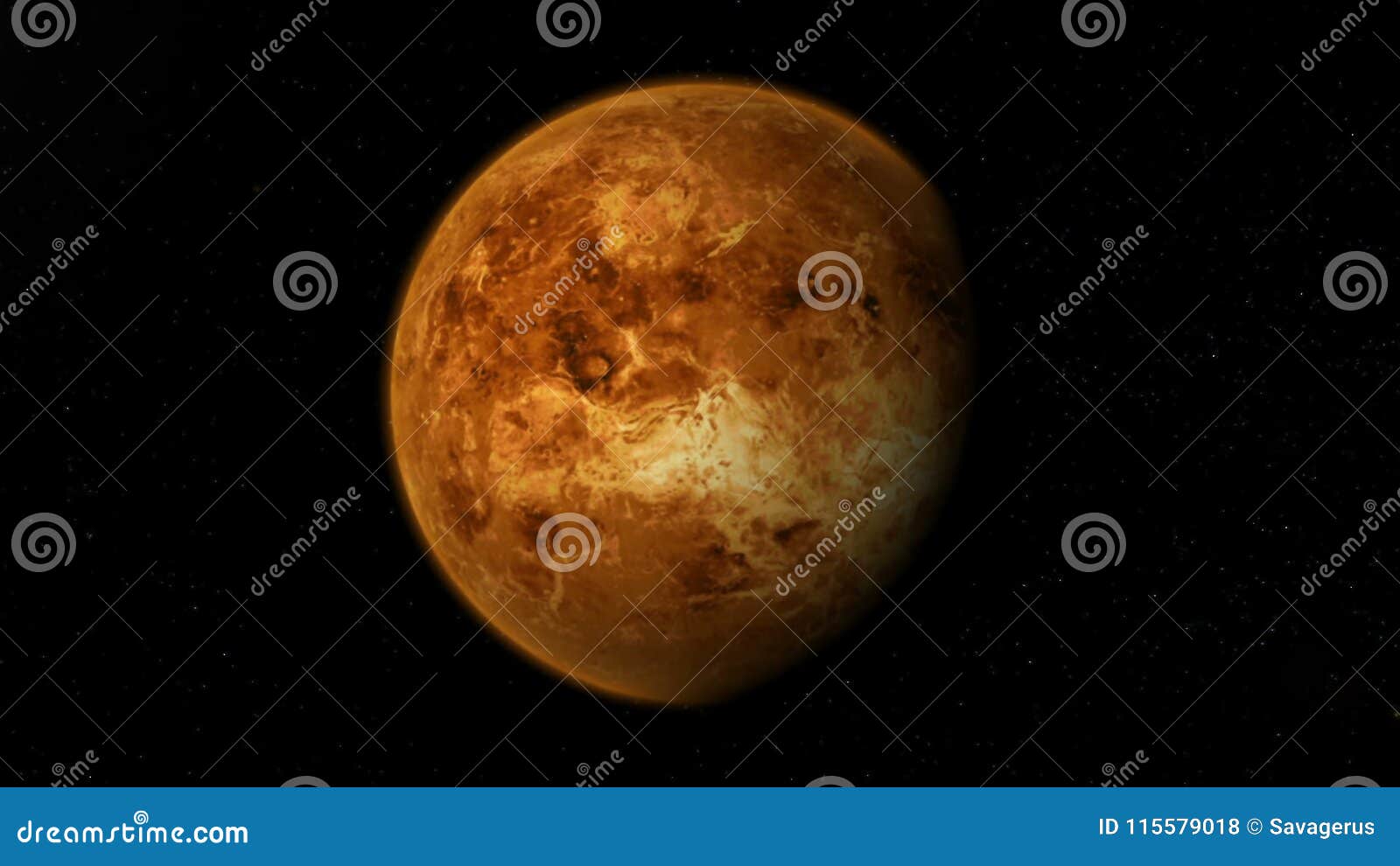 Realistic Venus from Deep Space. Stock Illustration - Illustration of ...