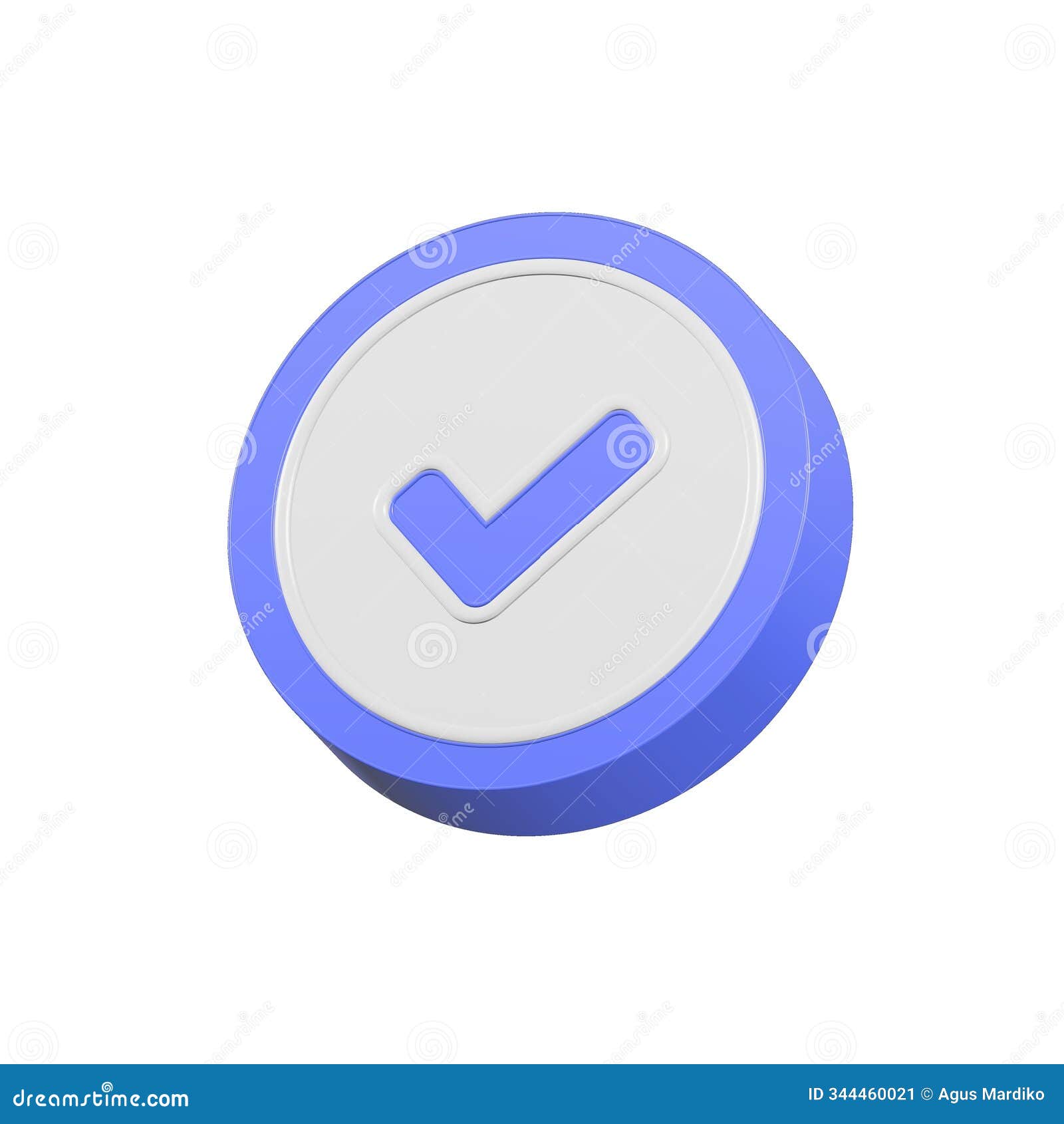 3d Check Icon, Checklist Tick, Done Mark Stock Illustration ...