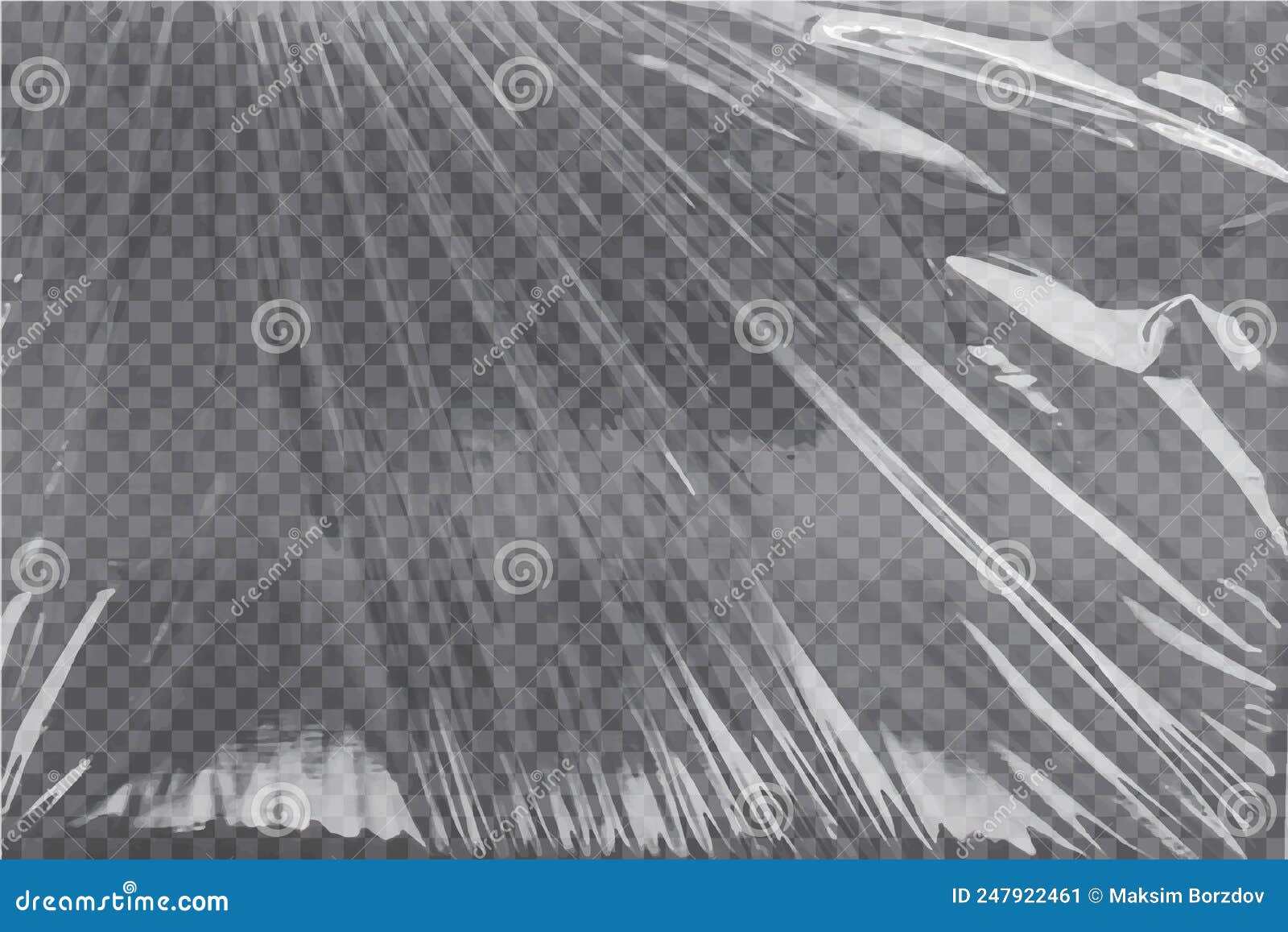 Realistic Plastic Wrap Texture . Stretched Polyethylene Cover Stock ...