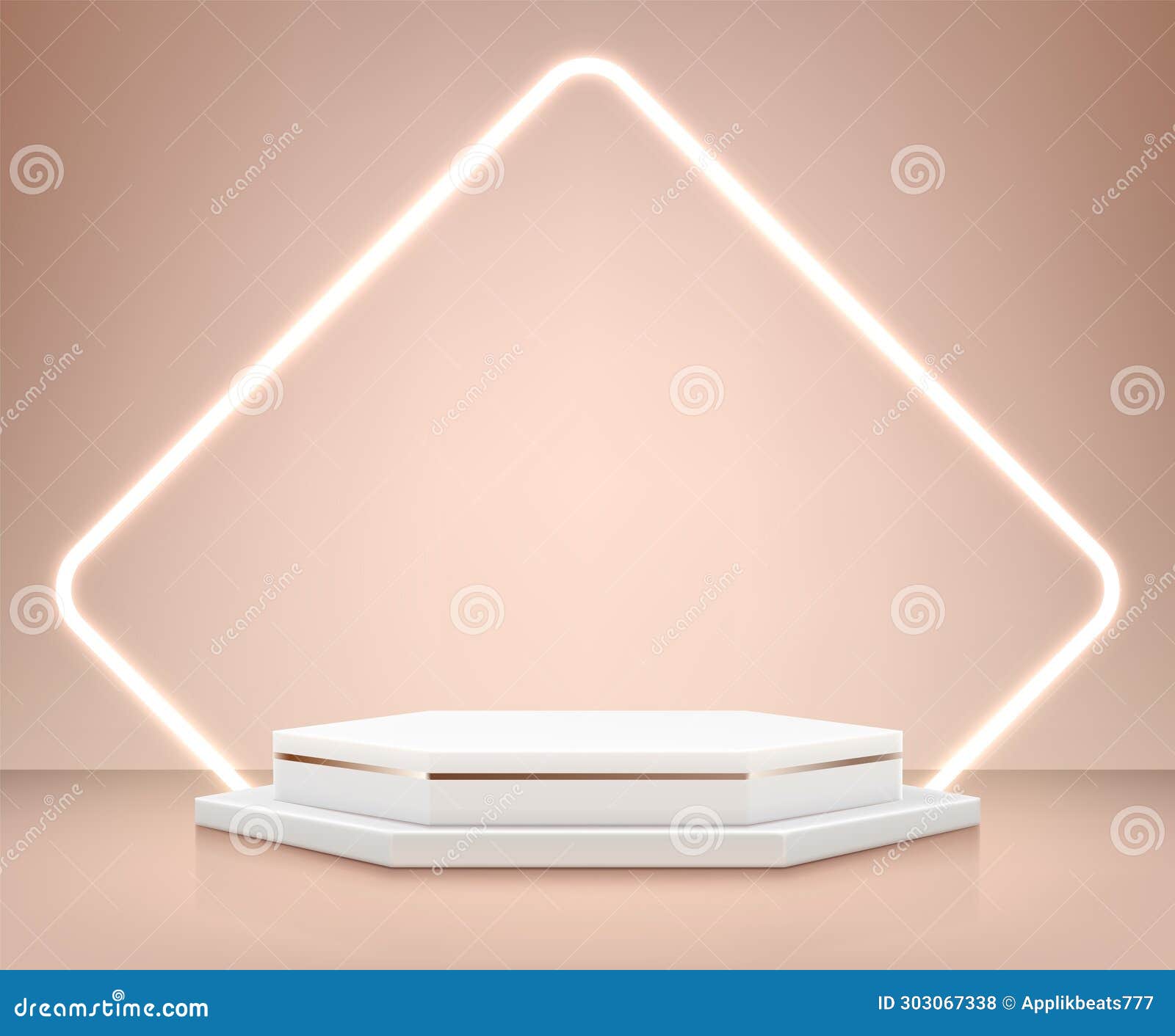 Realistic Platform Backdrop. Presentation Background with Empty ...