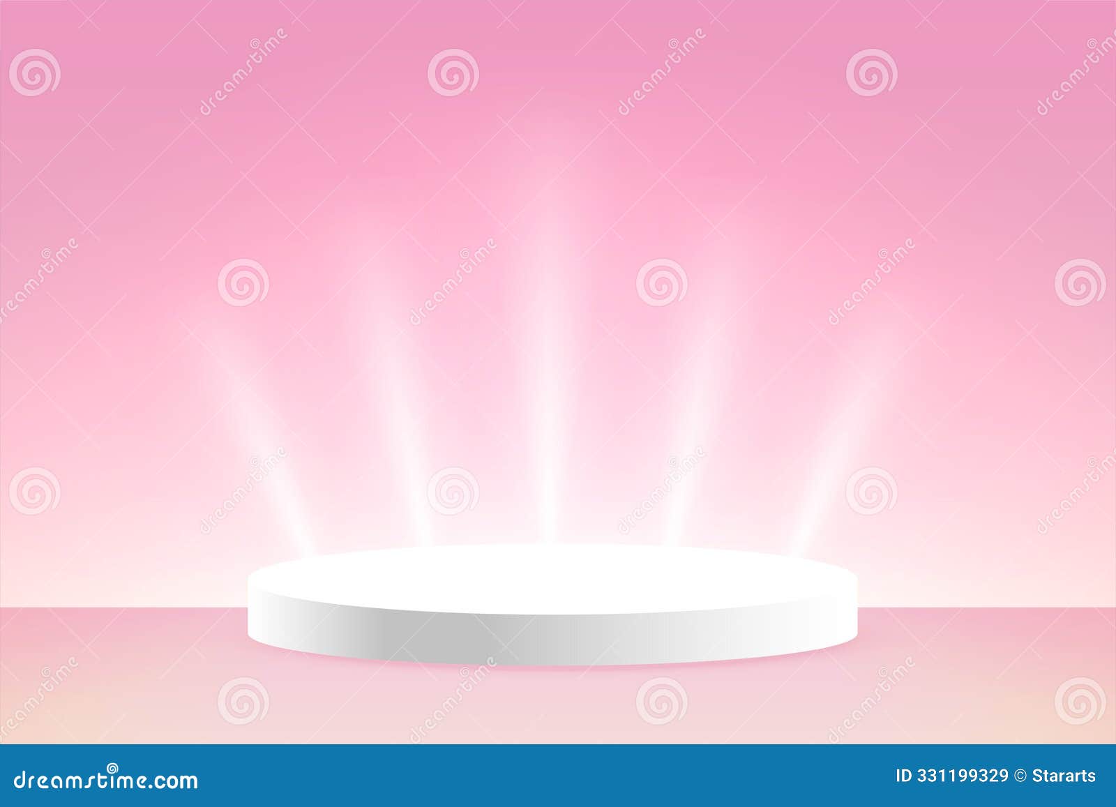 Realistic Podium Platform with Light Effect for Scene or Award ...