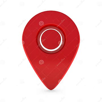 Realistic Pointer of Map. Red Map Marker Icon Stock Illustration ...