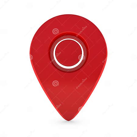 Realistic Pointer of Map. Red Map Marker Icon Stock Illustration ...