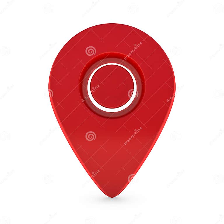 Realistic Pointer of Map. Red Map Marker Icon Stock Illustration ...