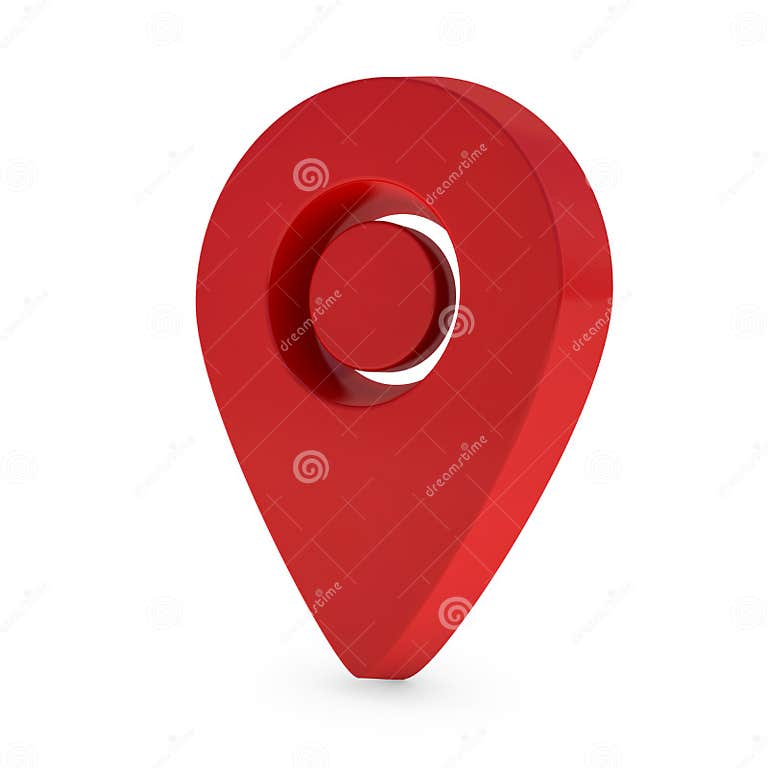 Realistic Pointer of Map. Red Map Marker Icon Stock Illustration ...