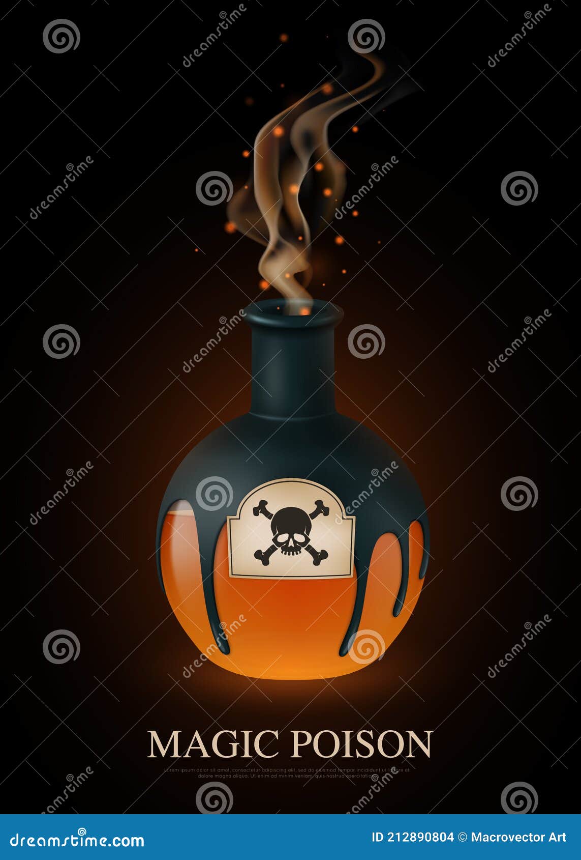 Realistic Poison Composition Stock Vector - Illustration of decorative ...
