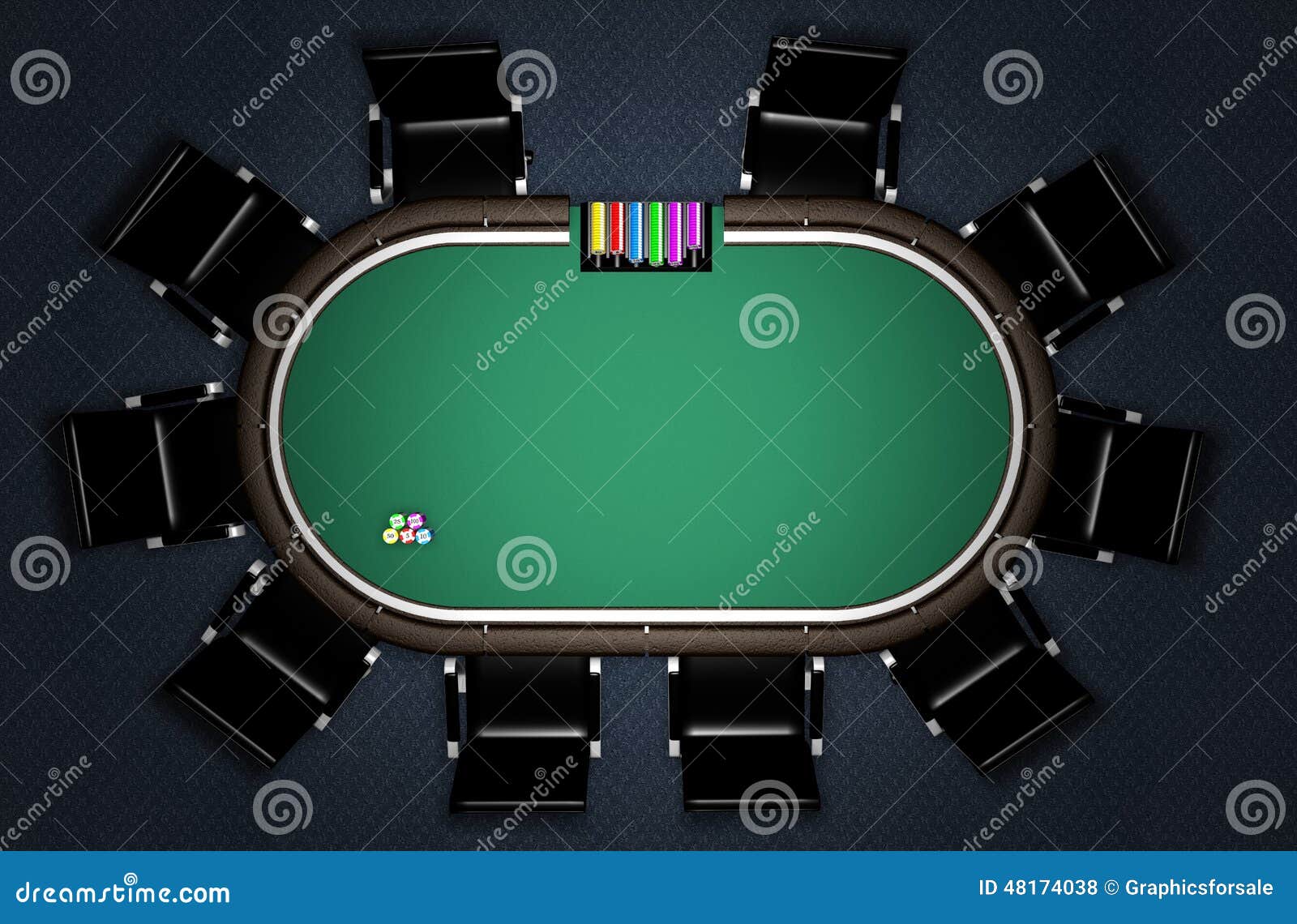Realistic Poker Table stock illustration. Illustration of cloth - 48174038
