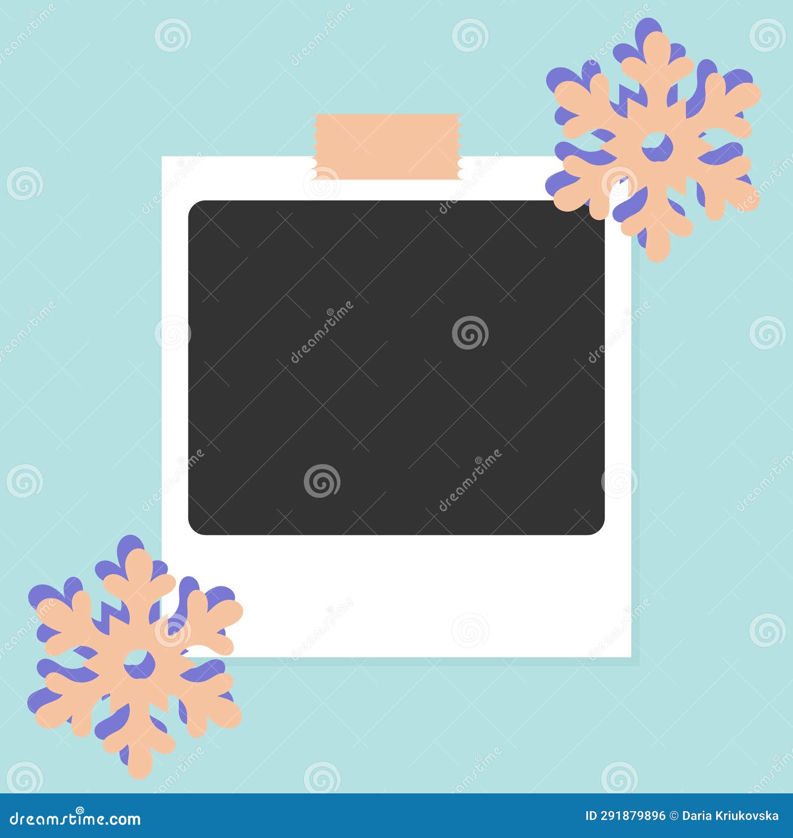 Realistic Polaroid Photo Frame Mockup Vector Design. Stock Vector ...
