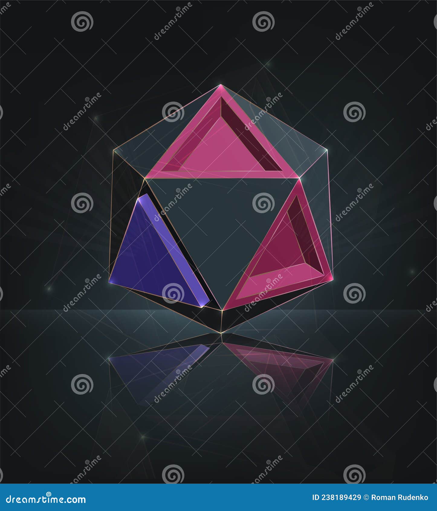 Hemisphere, Faces, Edges, Vertices Geometric Figures Set Isolated On A ...