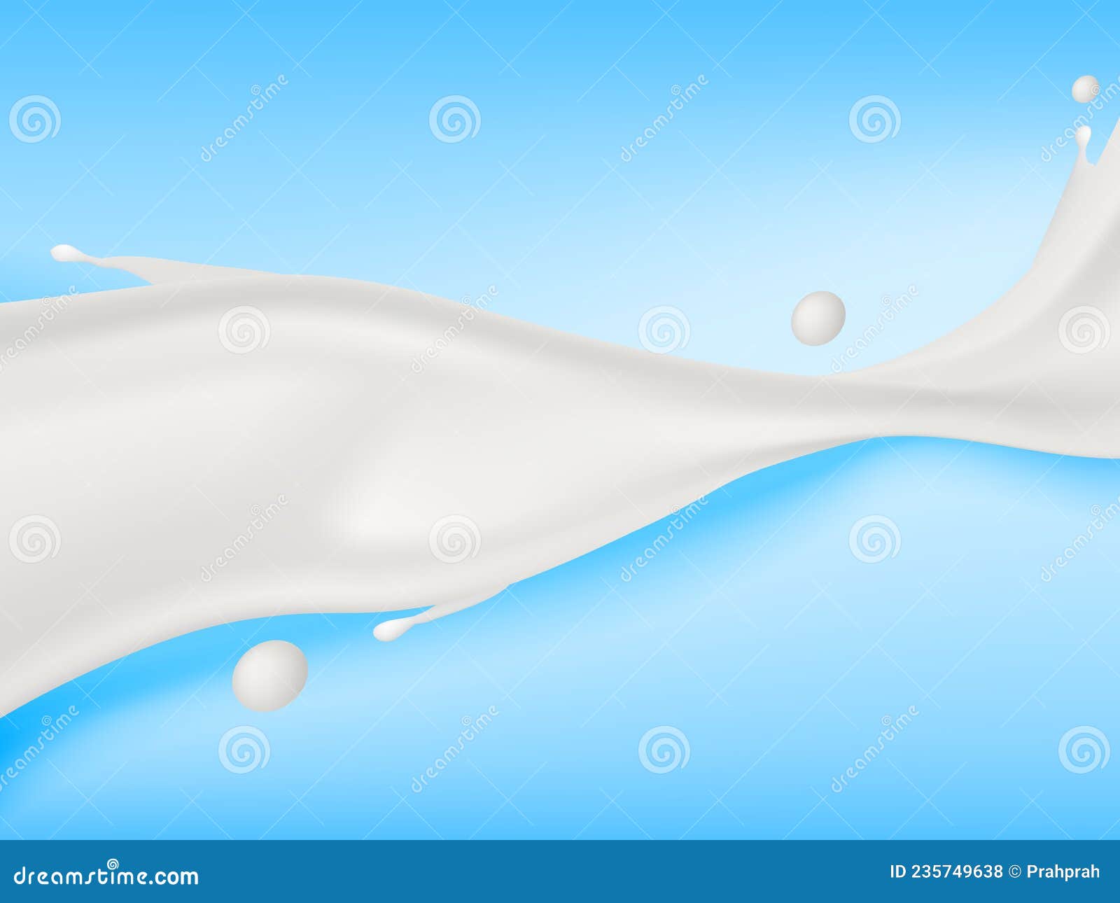Realistic Pouring Milk Flow and Splash on White Stock Vector ...