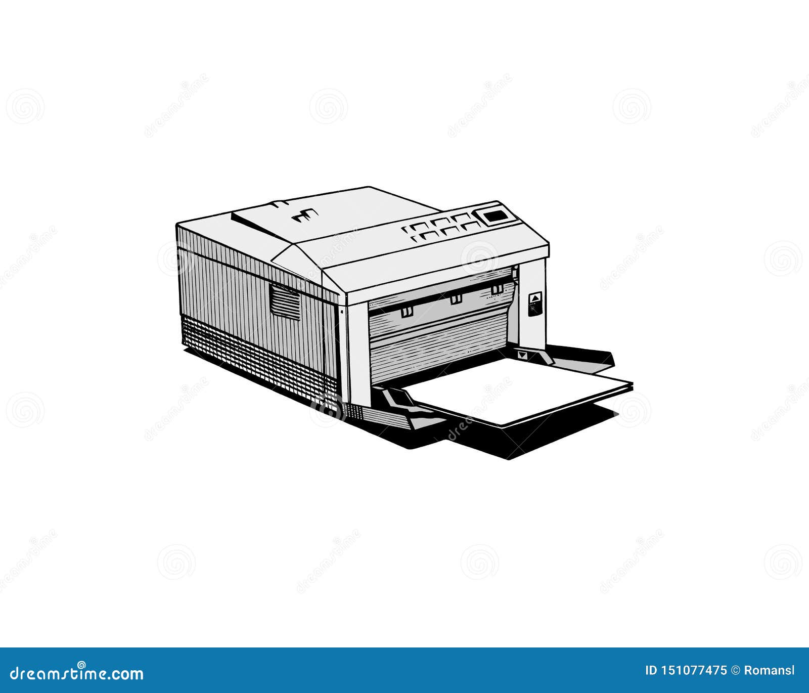 Realistic Printer Vector Isometric Illustration. | CartoonDealer.com ...