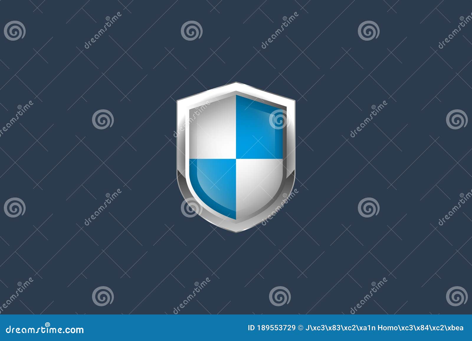 Realistic Protected Guard Shield And Classic Red Clock Isolated Object ...