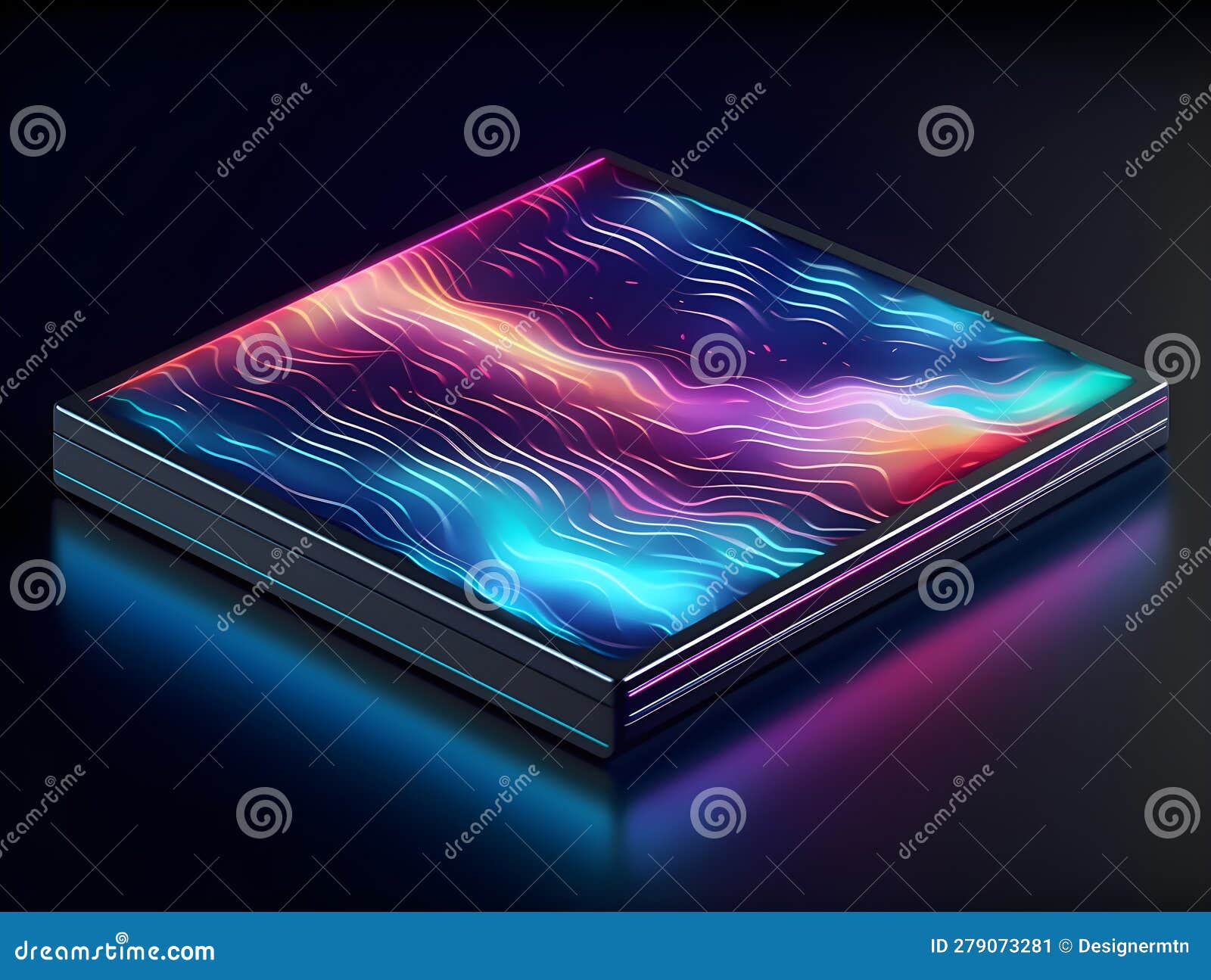 Realistic Psychic Waves Card Design Illustration Royalty-Free Cartoon ...