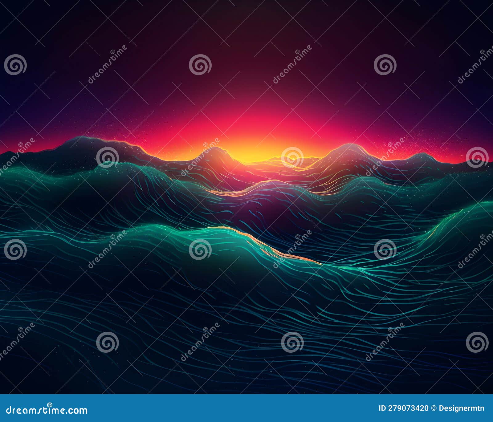 Realistic Psychic Waves Illustration Wallpaper Design Stock ...