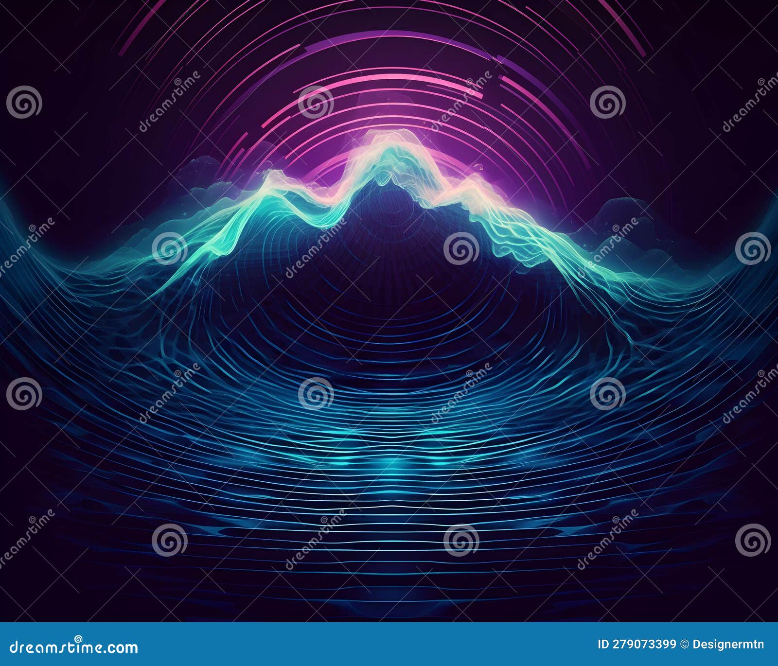 Realistic Psychic Waves Illustration Wallpaper Design Stock ...