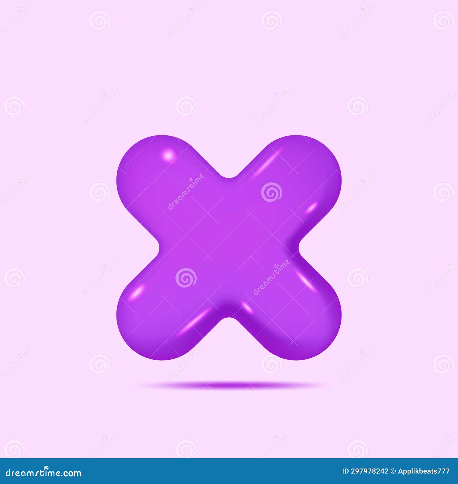 Realistic Purple Cross. Vector Illustration Stock Vector - Illustration ...