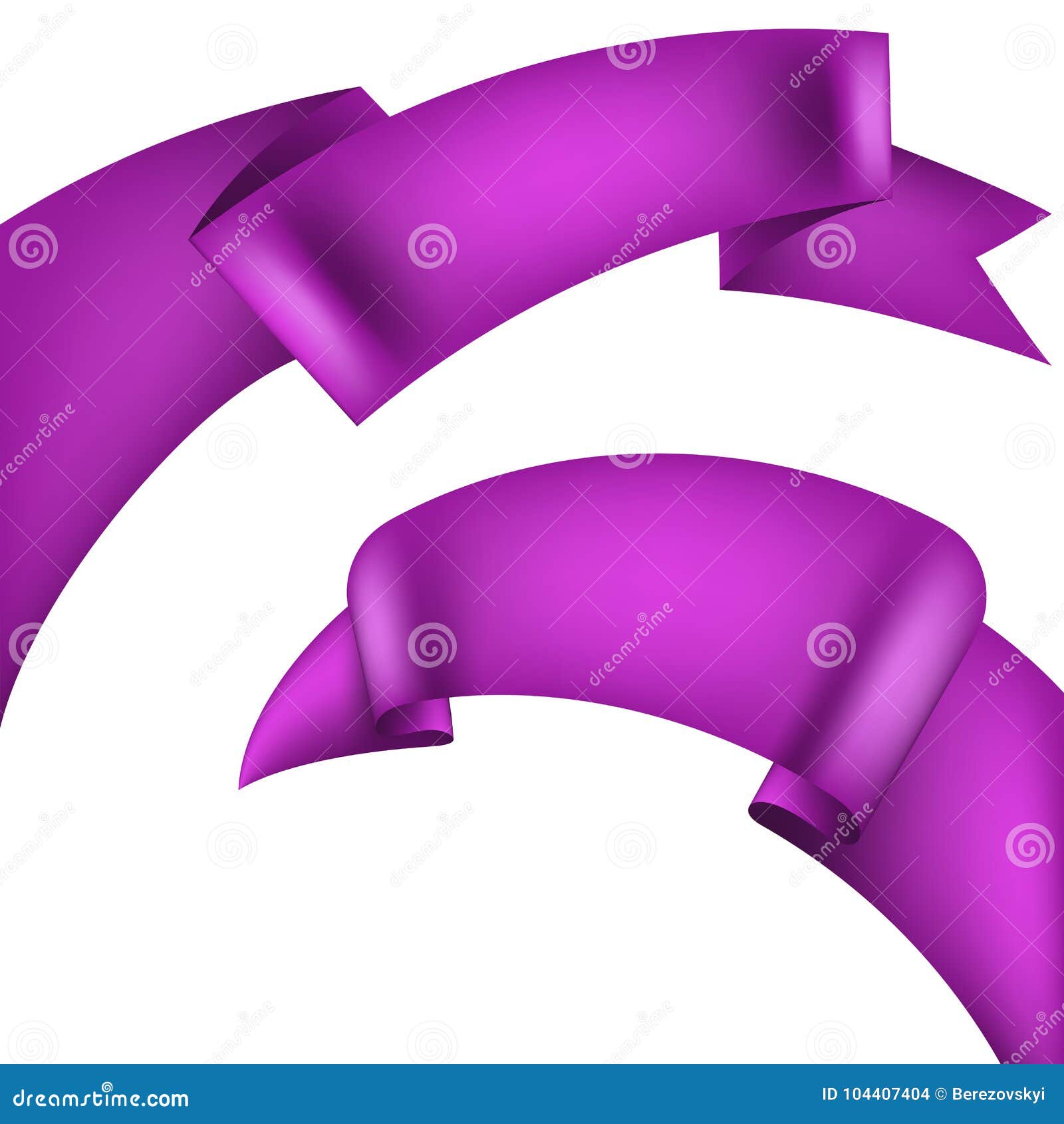 Realistic Purple Decorative Ribbon. EPS 10 Vector Stock Vector ...