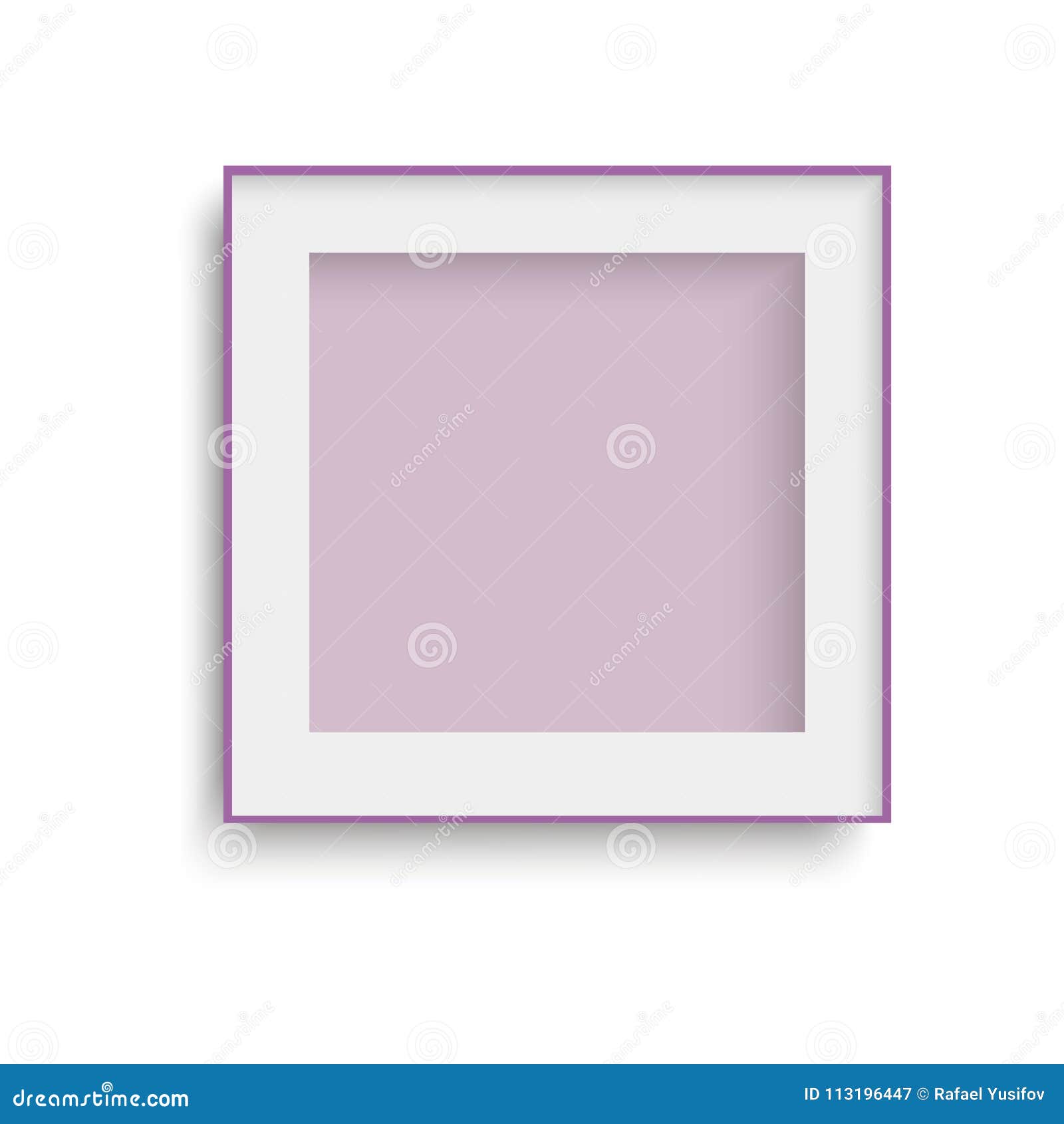 Realistic Purple Photo Frame. Vector. Stock Vector - Illustration of ...