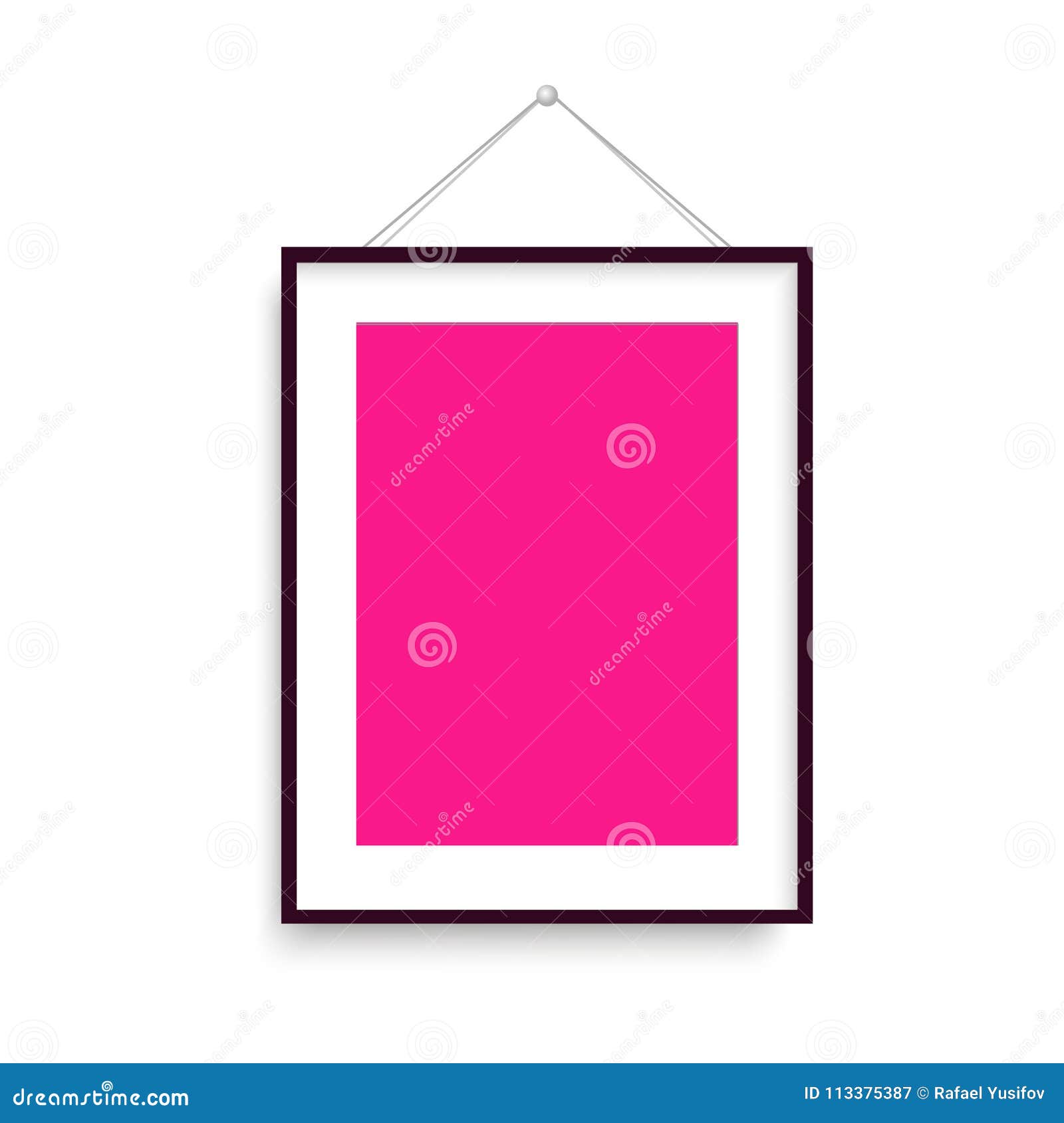 Realistic Purple Photo Frame. Vector. Stock Vector - Illustration of ...