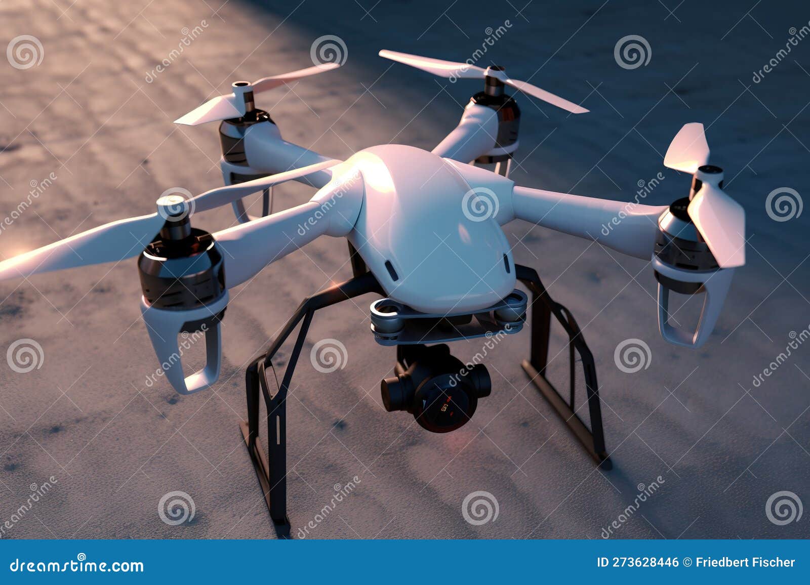 Realistic Quadrocopter Drone, AI Generative Stock Illustration ...