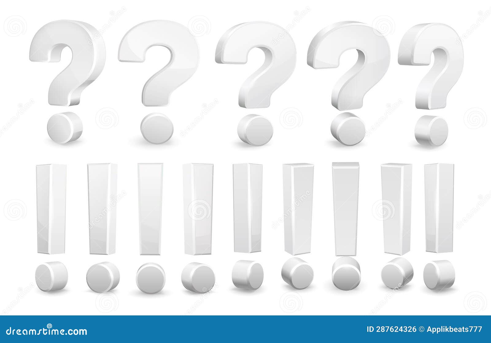 Realistic Question and Exclamation Marks. Attention Mark, Questioning ...