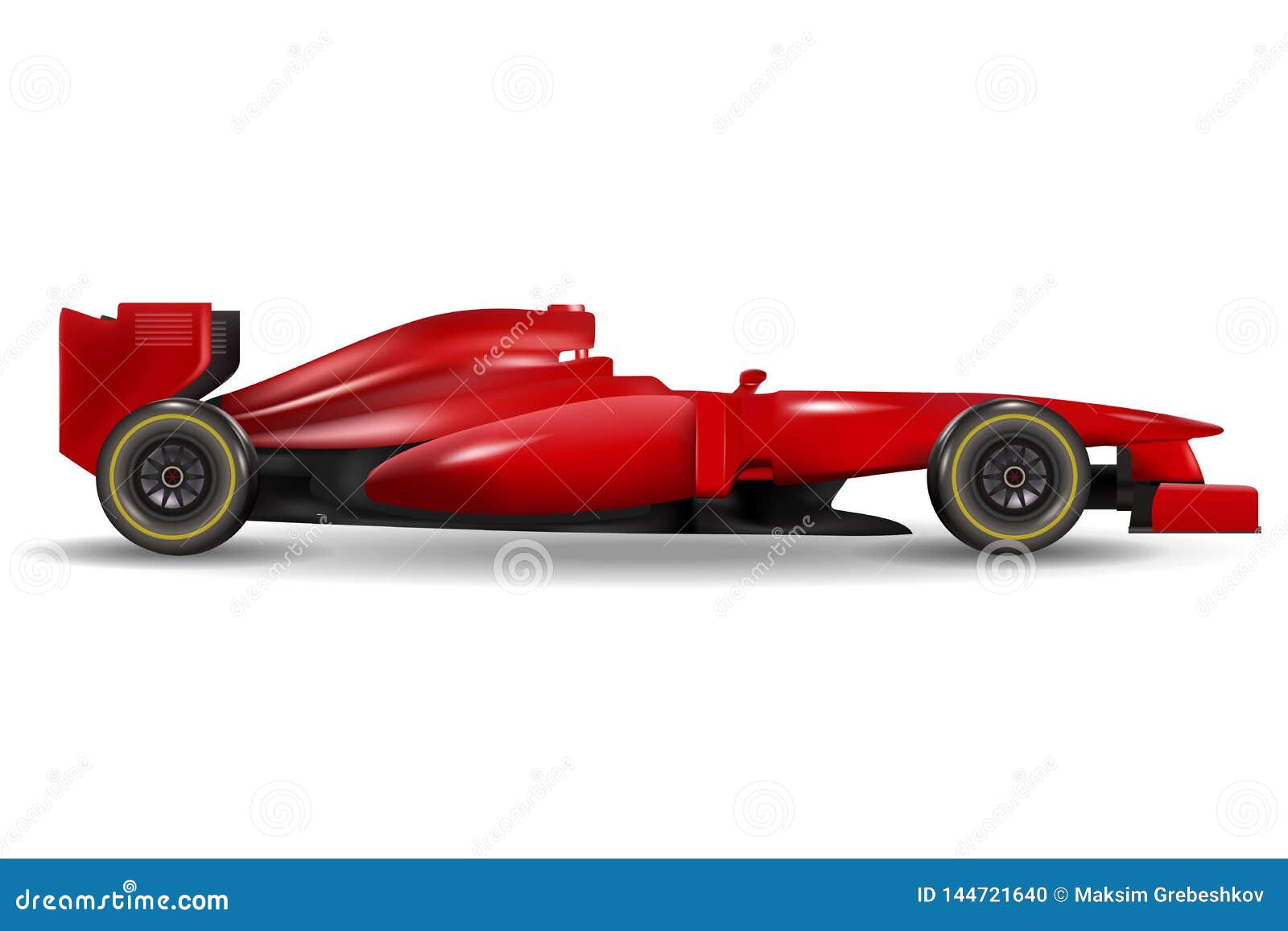 Realistic race car stock illustration. Illustration of drawing - 144721640