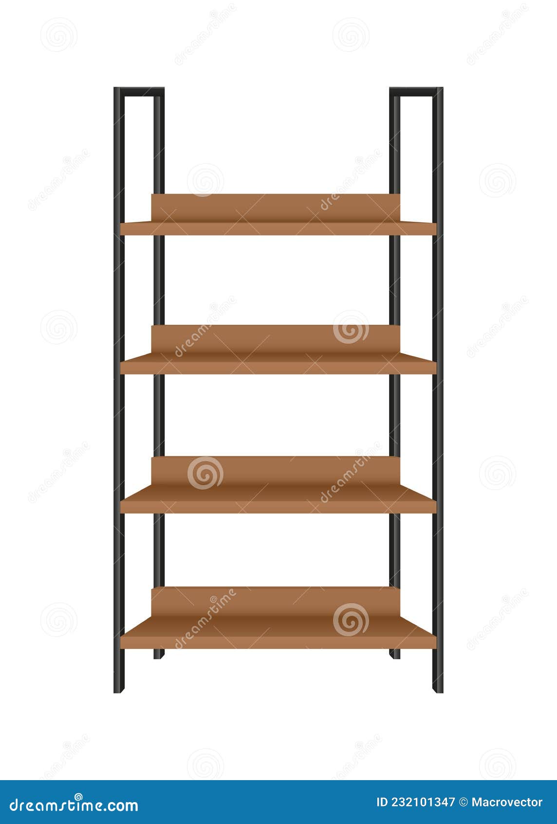 Realistic Rack Illustration Stock Vector - Illustration of apartment ...
