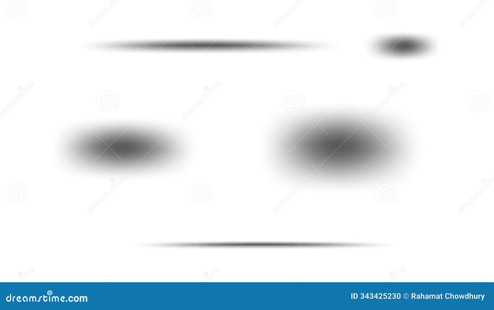 Realistic Radial Circle Shadow Set for Graphic Design Stock ...