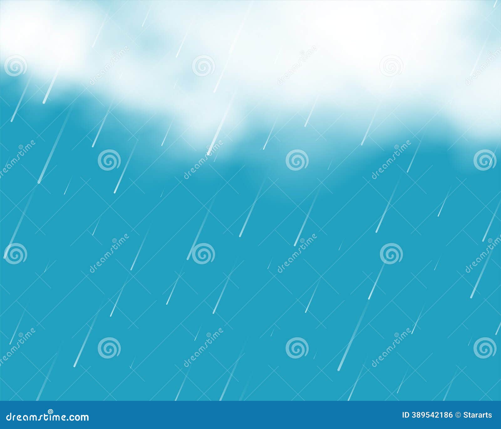 Realistic Rain. Falling Raindrops With White Fog. Realistic Rain ...