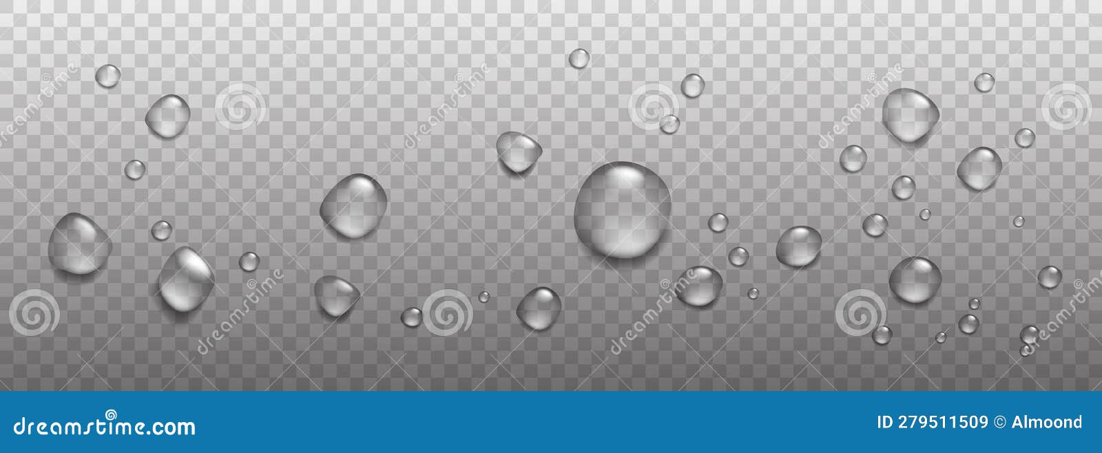 Realistic Rain Drops, Air Bubblies, Oxygen on the Transparent ...