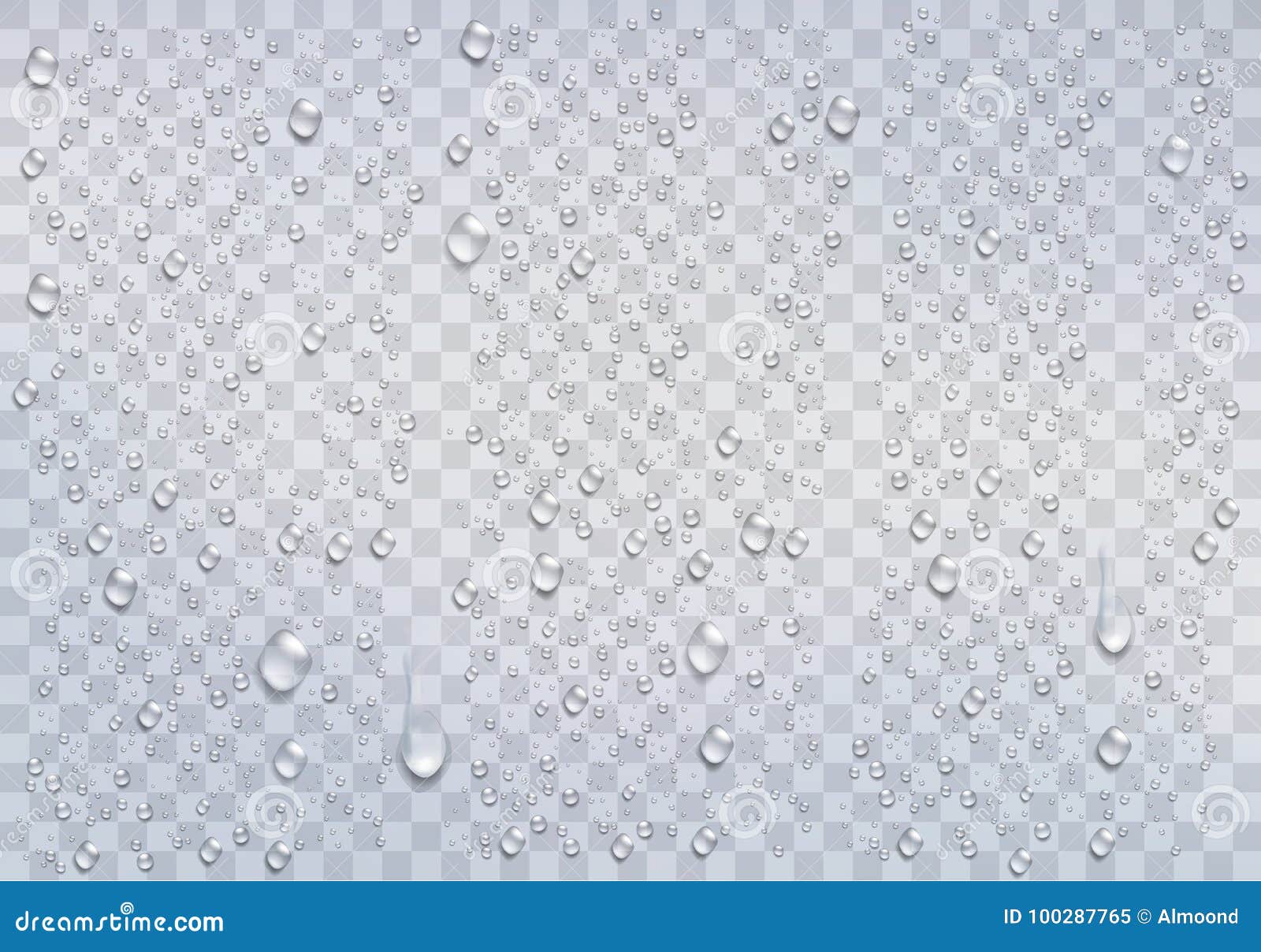 Realistic Rain Drops on the Transparent Background. Stock Vector ...