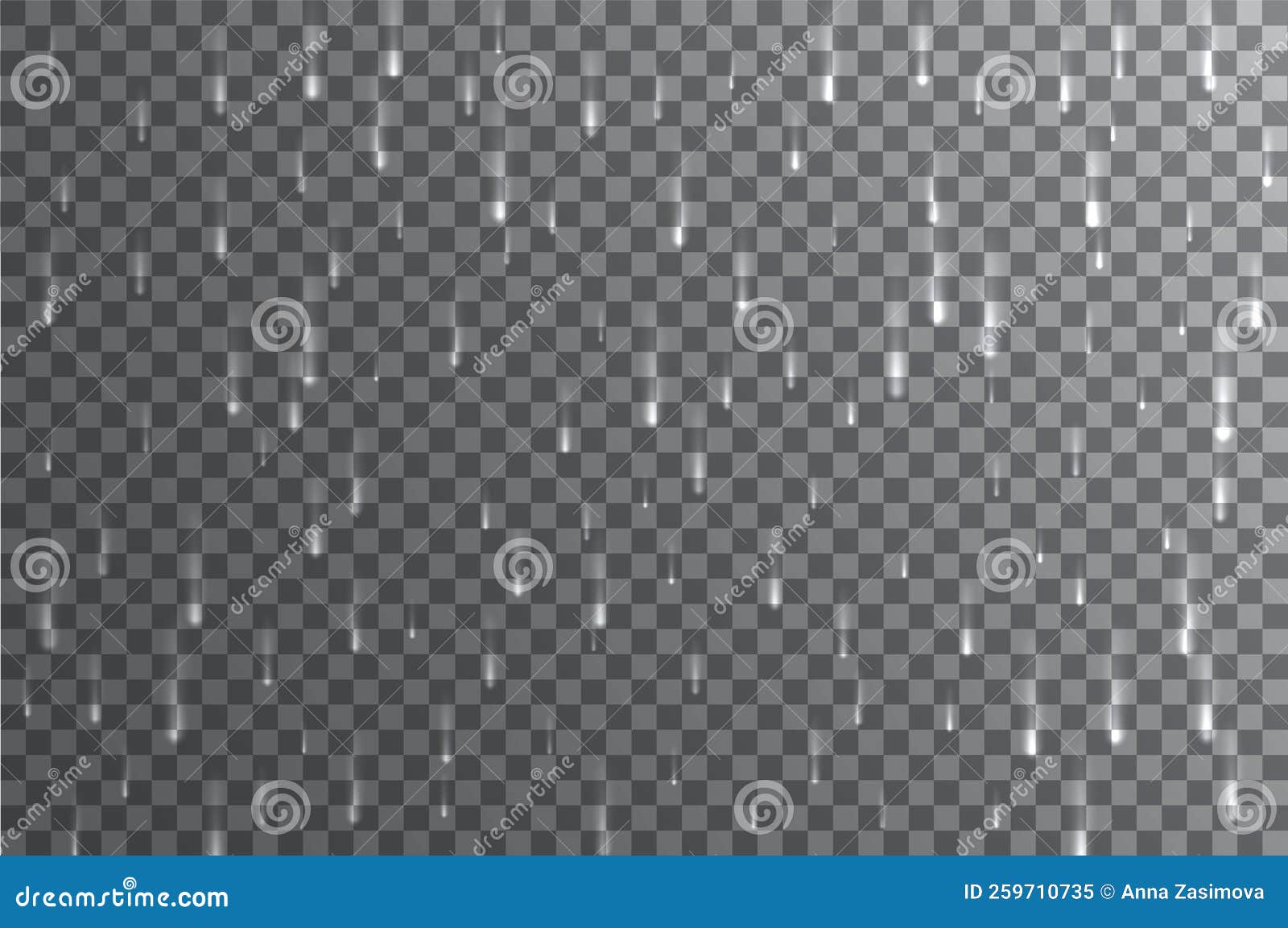 Realistic Rain Texture on Transparent Background. Rain Drops Overlay ...