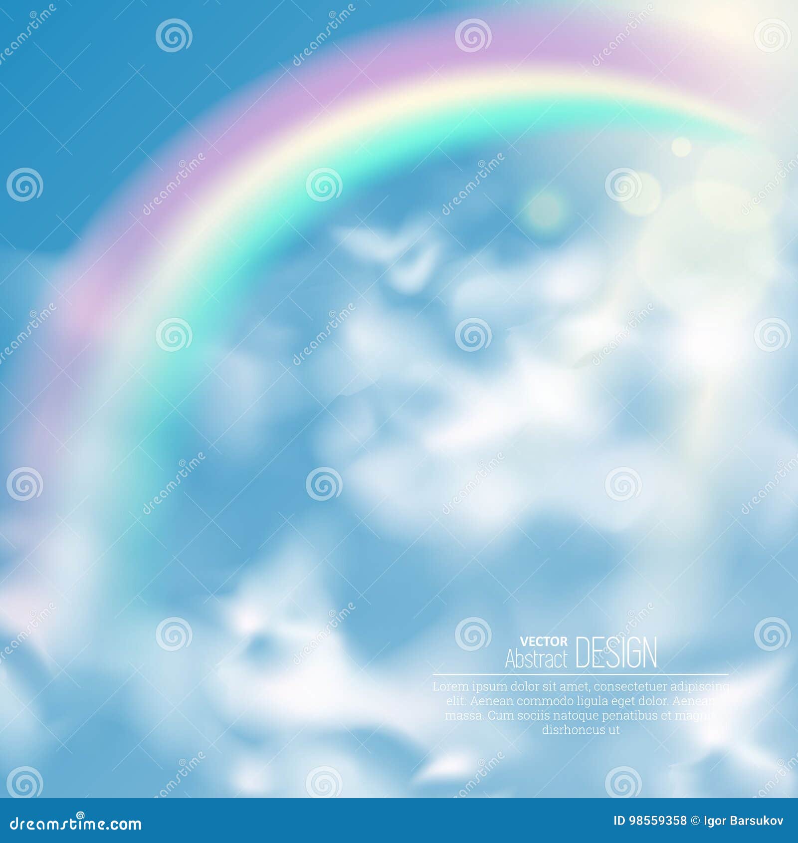 Realistic rainbow stock vector. Illustration of colorful - 98559358