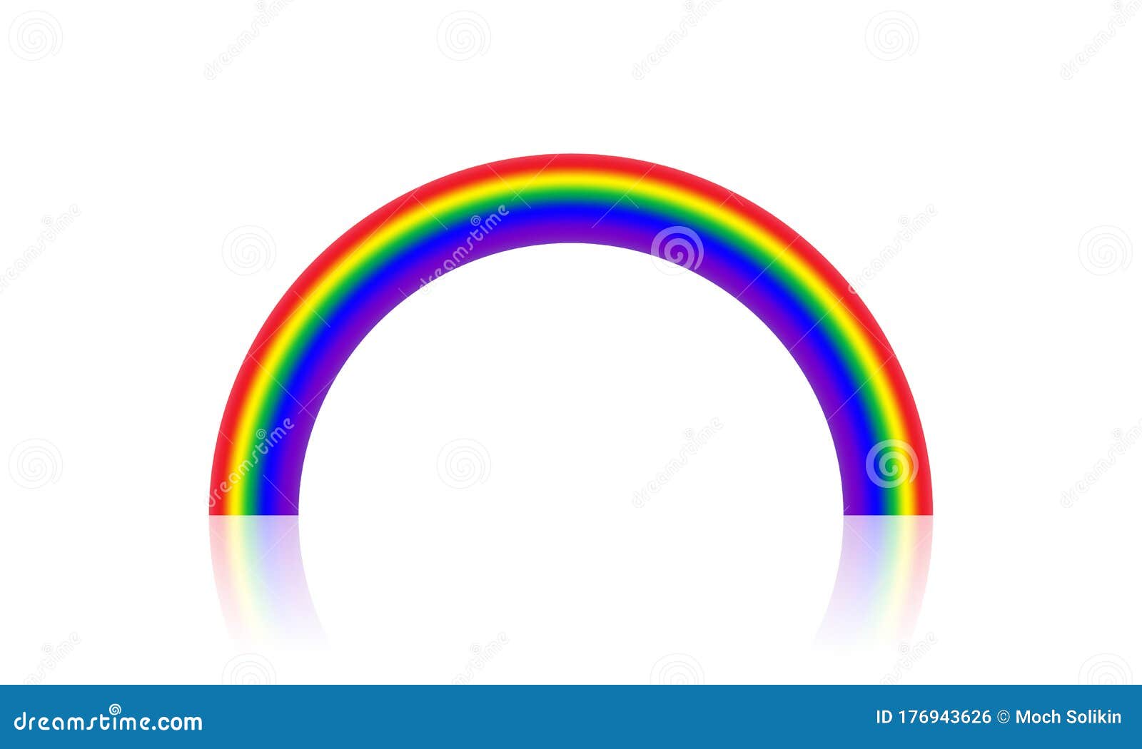 Realistic Rainbow Icon Isolated On A Transparent Background - Stock ...