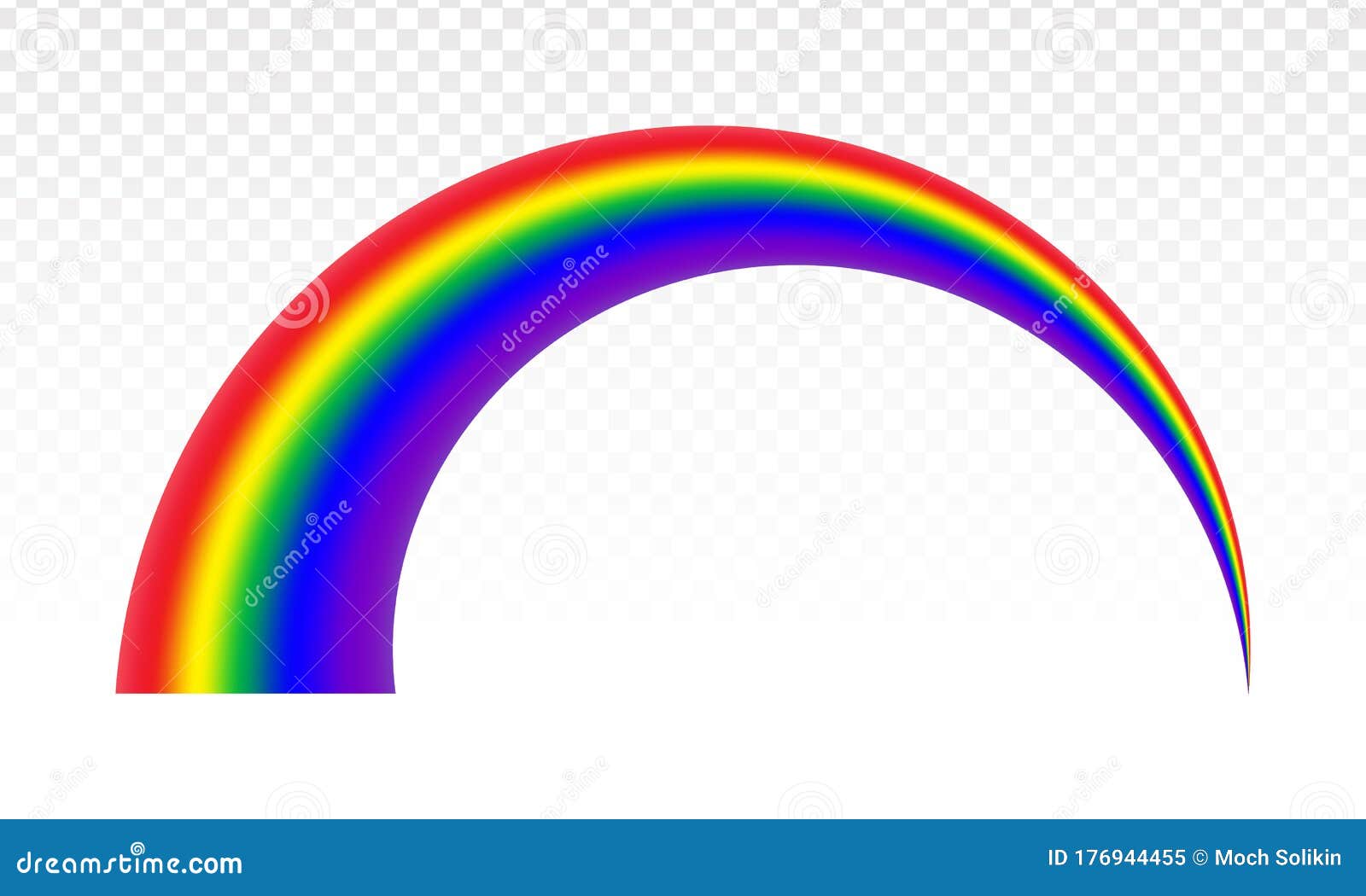 Realistic Rainbow Icon Isolated on a Transparent Background - Stock ...