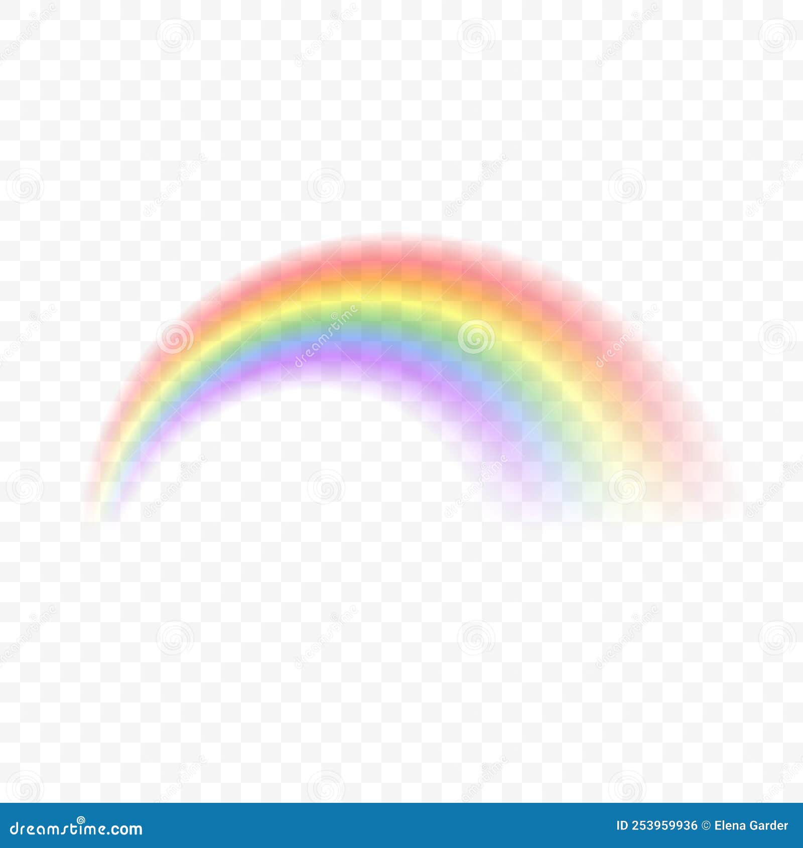 Realistic Rainbow. Sky Magic Spectrum Fantasy Effect Stock Vector ...