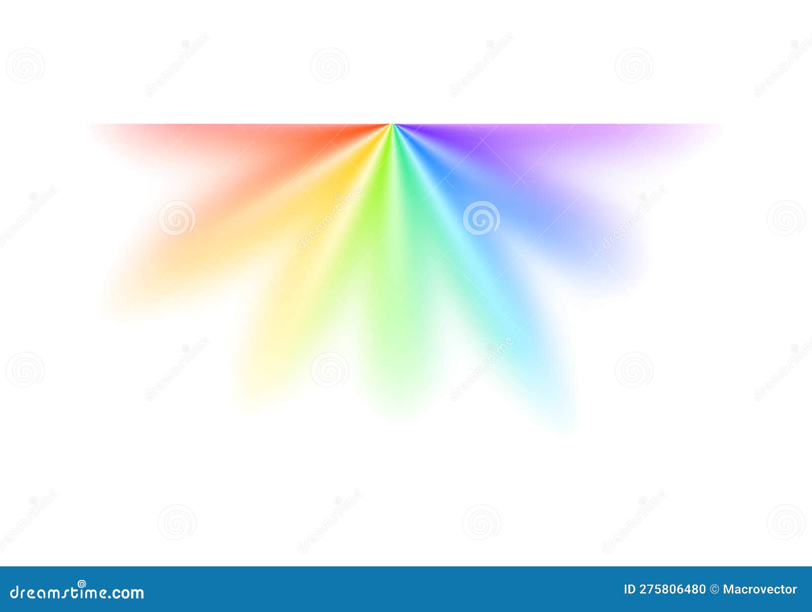 Realistic Rainbow Spectrum stock vector. Illustration of rainbow ...