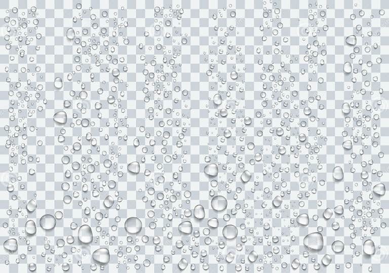 Realistic Raindrop on the Transparent Background. Stock Vector ...