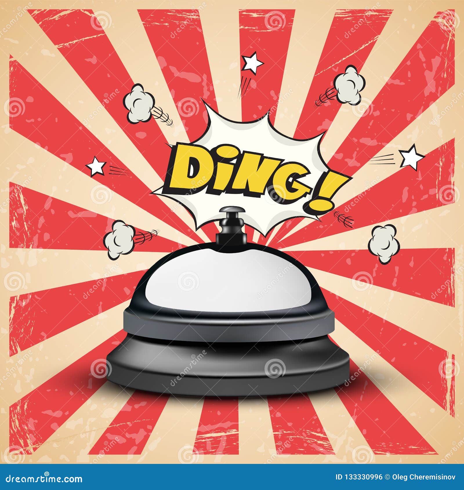 Ding Dong Comic Bright Template With Speech Bubbles On Colorful Frames ...