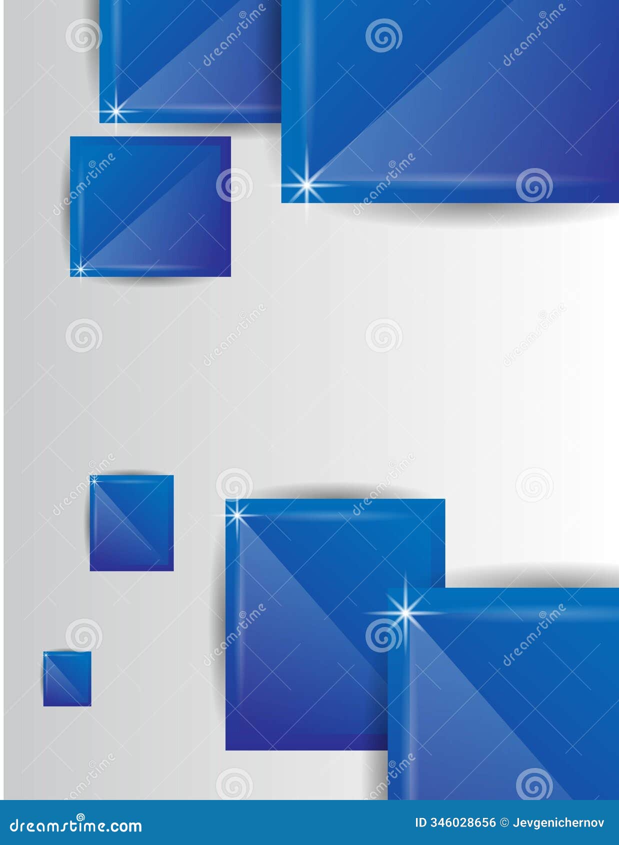 Realistic Rectangles in Blue Modern Tech Background Stock Illustration ...
