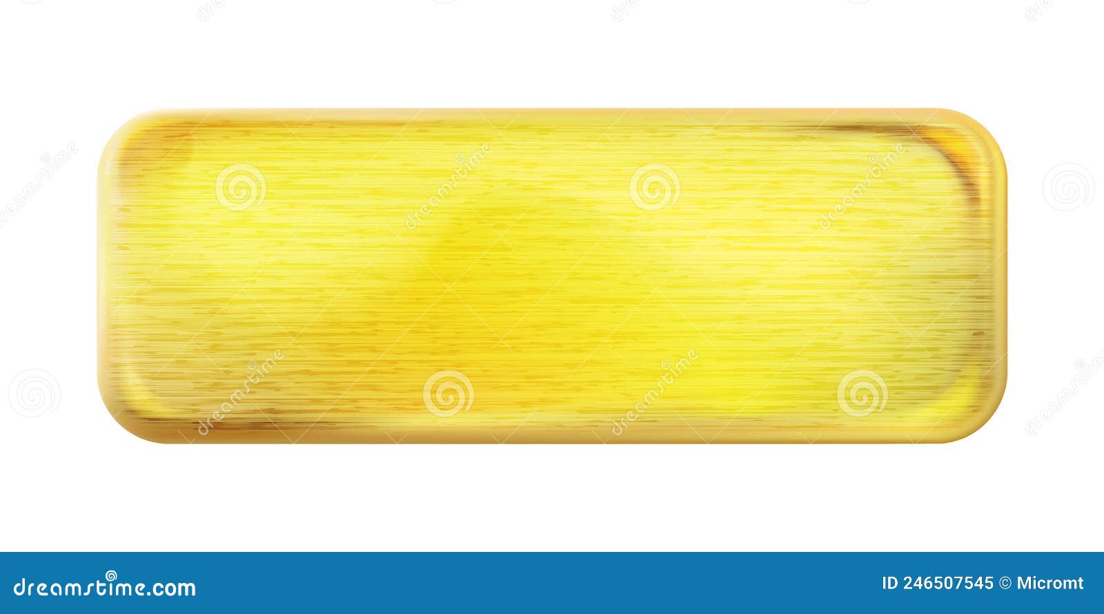 Realistic Rectangular Light Gold Polished Metal, Steel Plate Texture ...